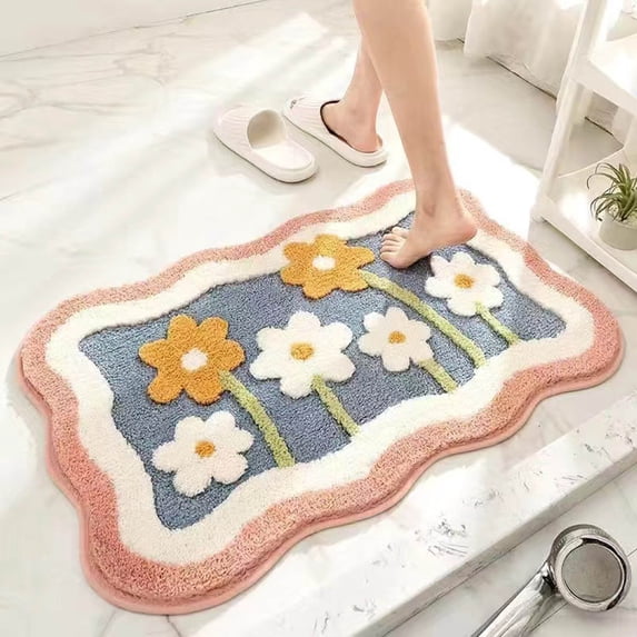 GeBuSn 40x60cm/15.75x23.62in Bath Mat Quick Drying Foot Wipe Rug Bath ...