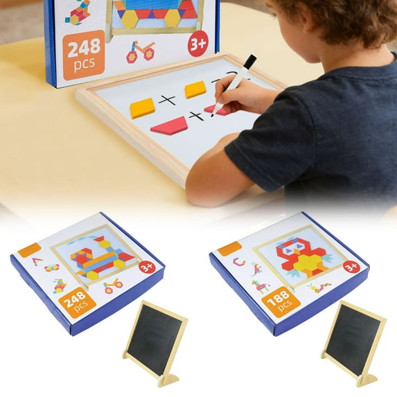 GeBuSn 5ml Wooden Pattern Puzzle With 188/248pcs Tangram Puzzles ...