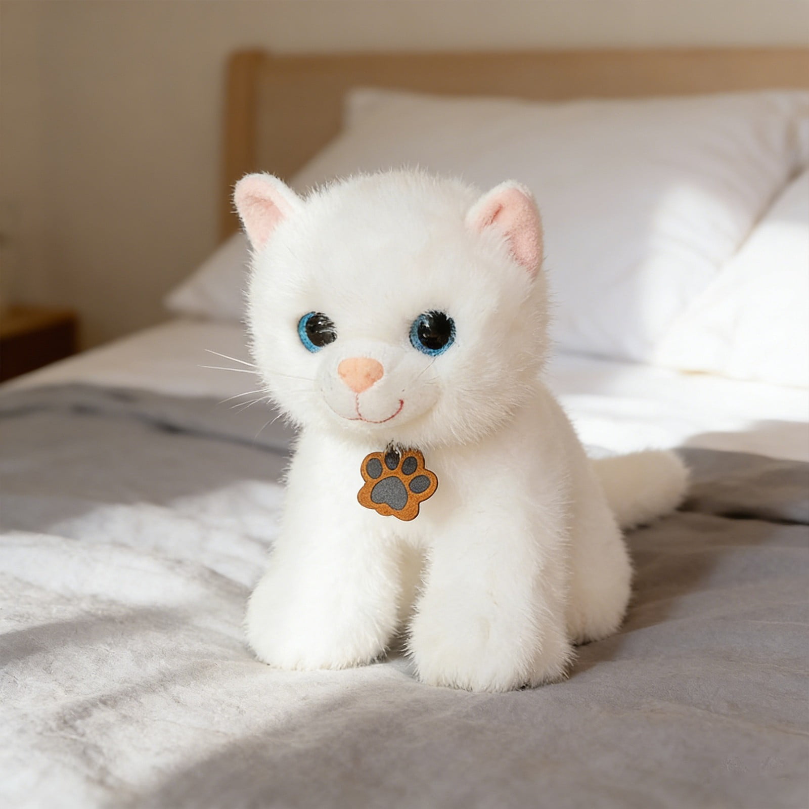 GeBuSn Cute And Lazy Cat Doll Realistic Cat Figurine Children's ...