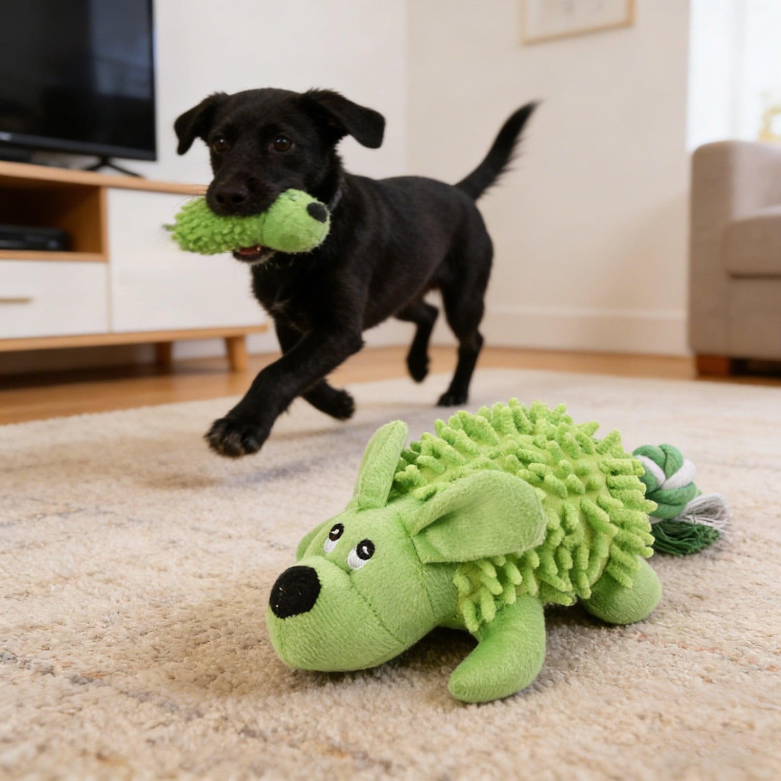 GeBuSn Durable Chew For Aggressive Chewers Interactive Squeaky Mop ...