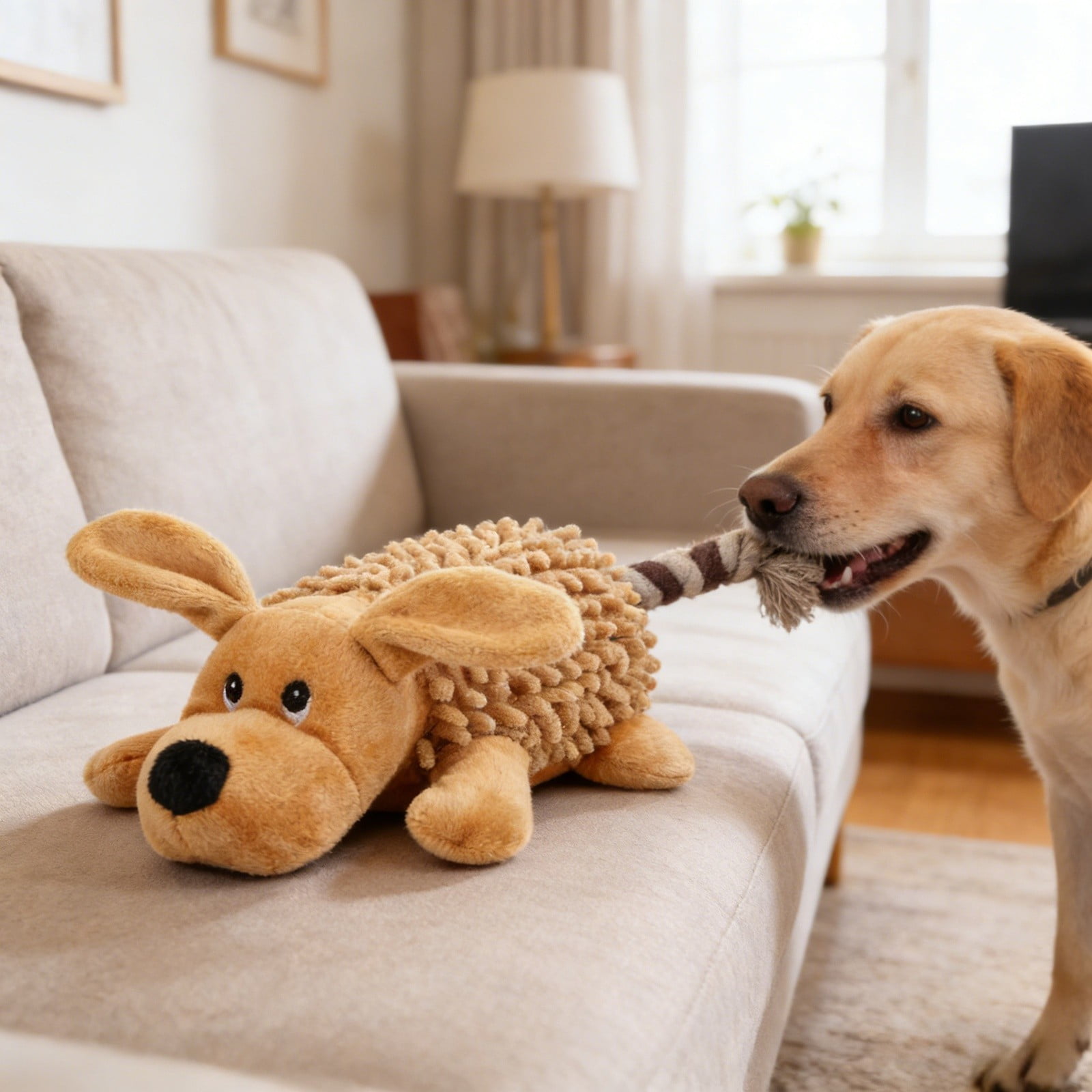 GeBuSn Durable Chew For Aggressive Chewers Interactive Squeaky Mop ...