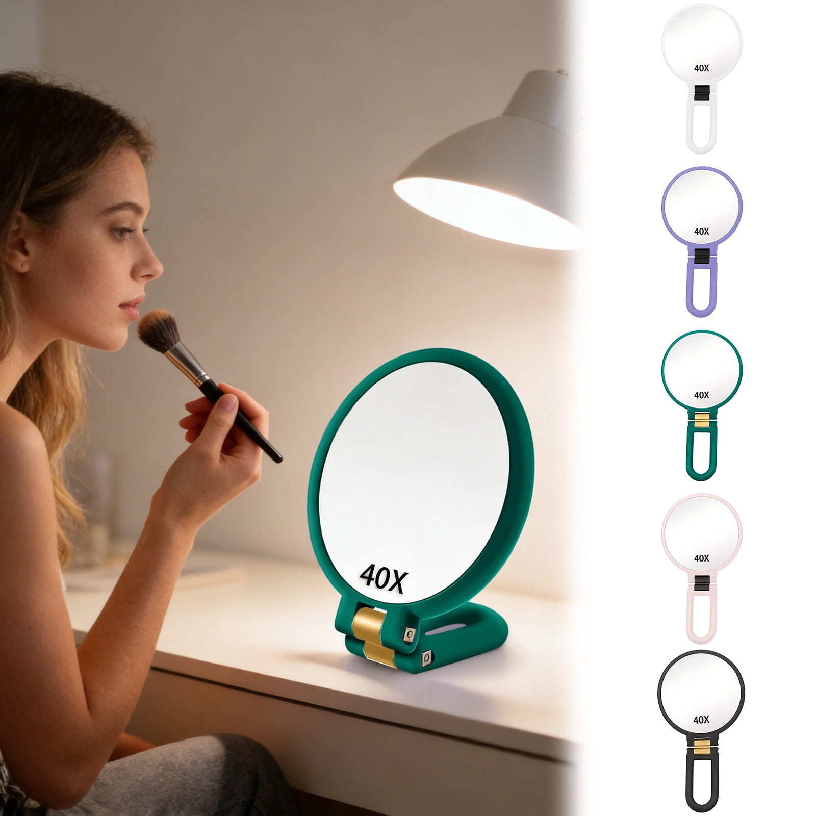 GeBuSn Modern Magnifying Glass Black And Gold 24cm/9.45inch 40X ...