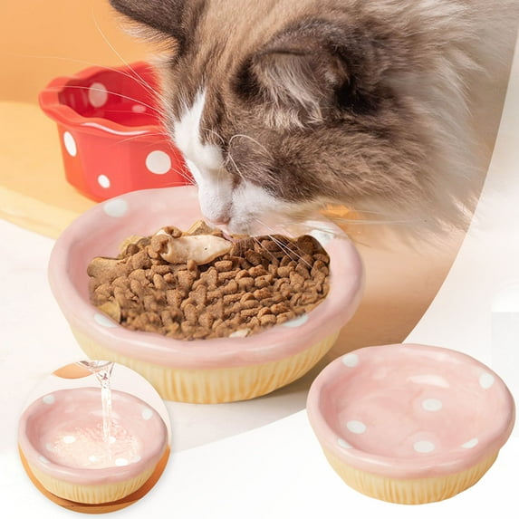 GeBuSn Pink Hamster Ceramic Bowl Water Bowl Hamster Supplies Easy To ...