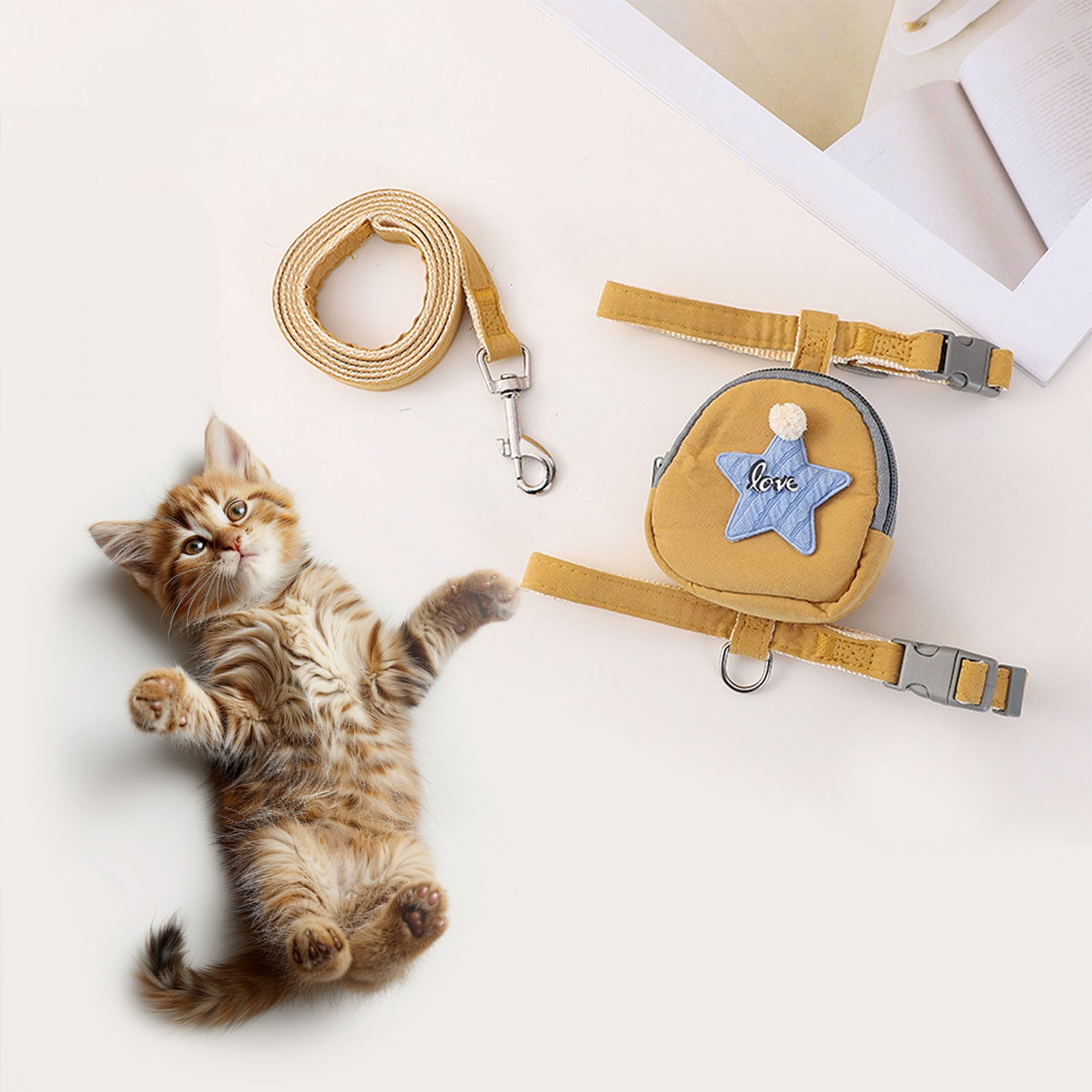 GeBuSn Star Decorated Escape Proof Shoulder Pet Harness And Leash Set ...