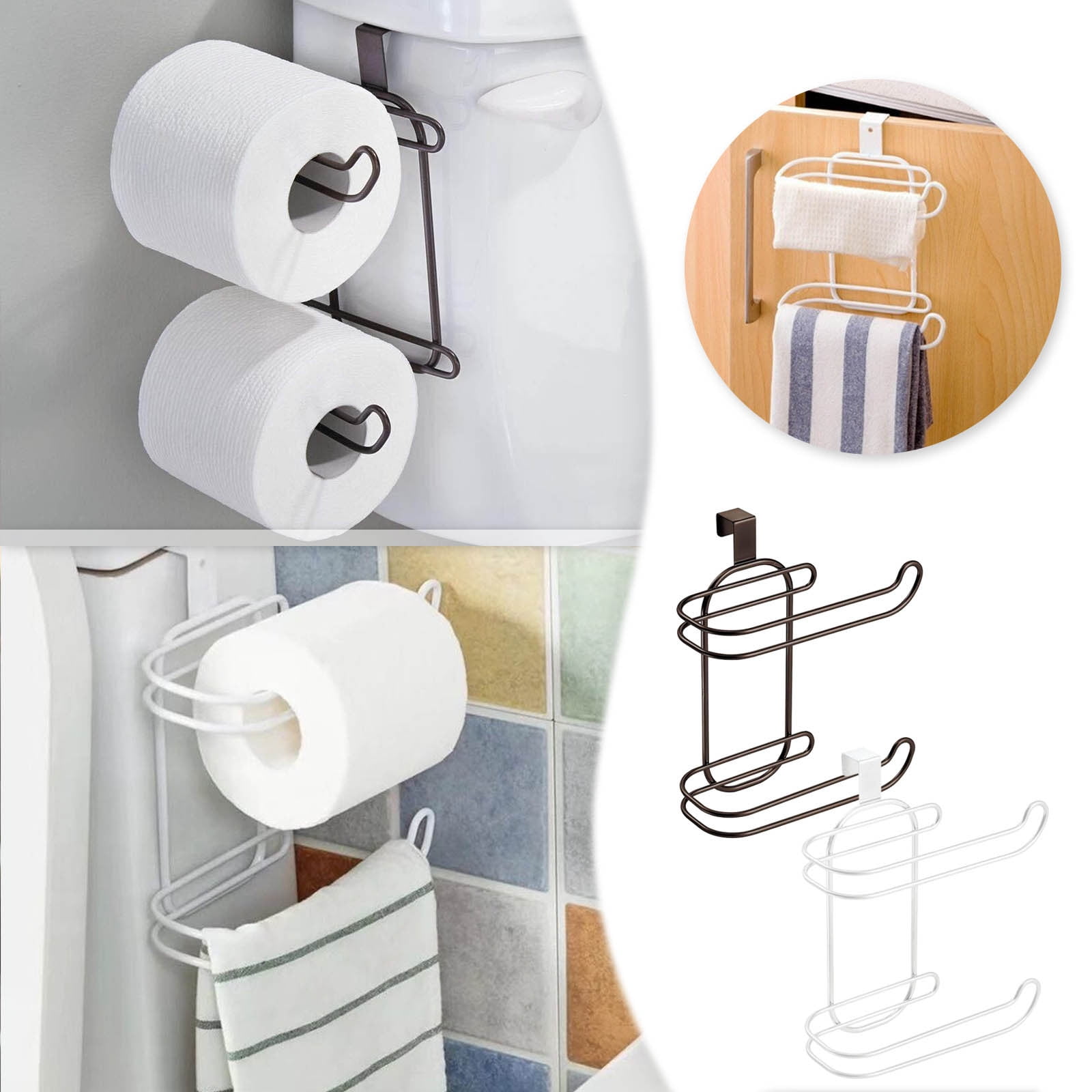 GeBuSn Towel Storage Rack Toilet Paper Holder Versatile Over Double ...