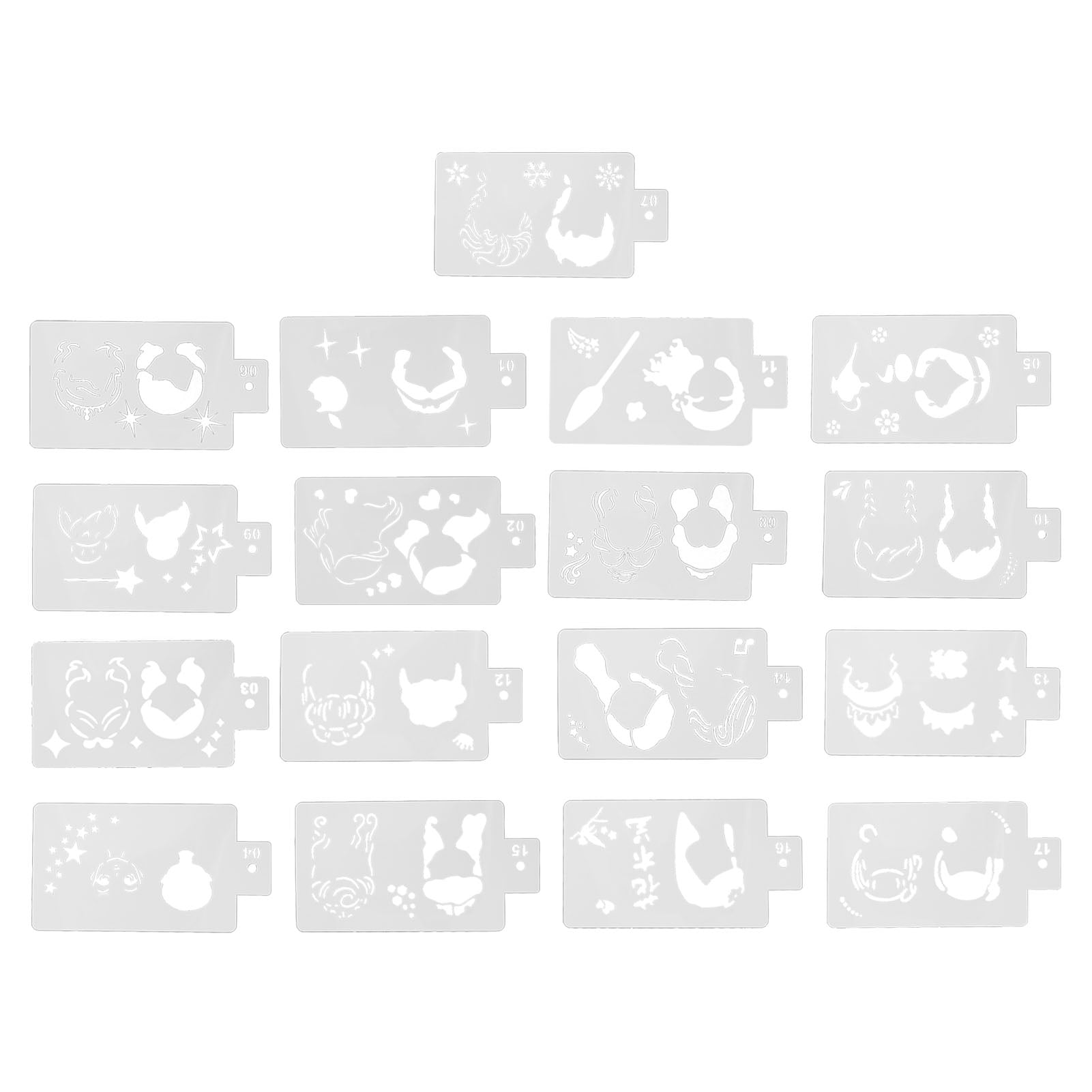 GeLan12 2 Sets Face Paint Stencils Professional Princess Cartoon Figure ...