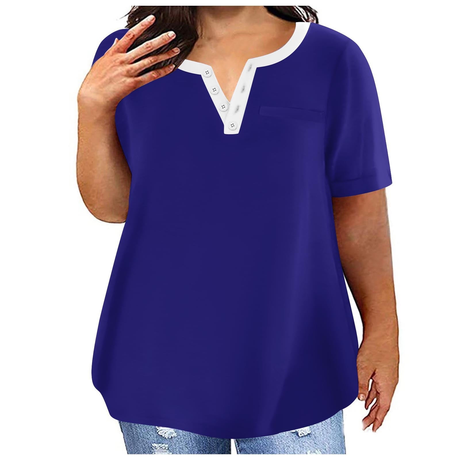 GeNai Womens Crop Tops Dressy Plus Shirts for Women Plus Size Trendy ...