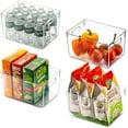 Gealach Clear 11" Food Storage Bins, 4-Piece Plastic Kitchen Containers ...