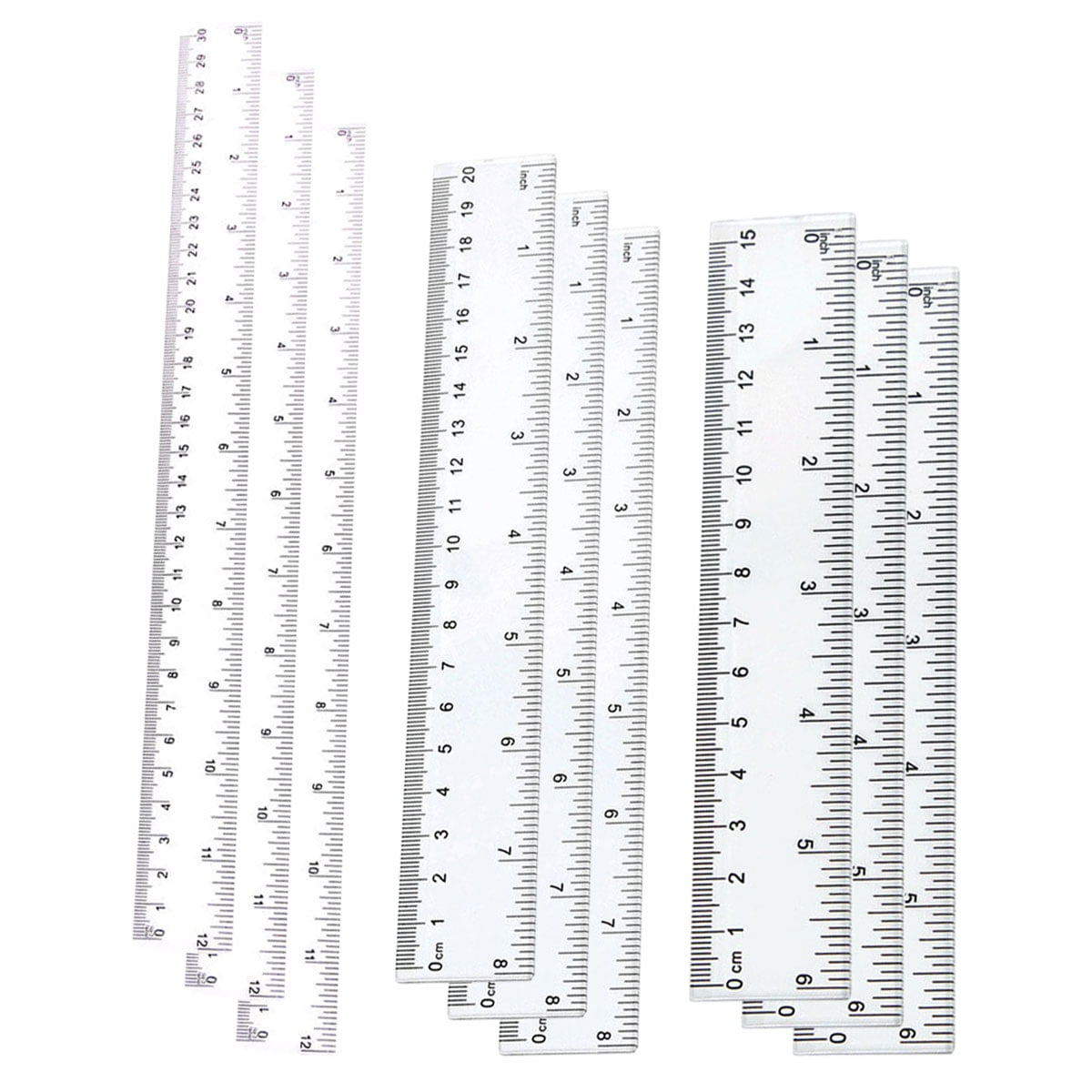 Gealach "Kids Rulers, Clear Plastic, Transparent, Assorted Colors ...