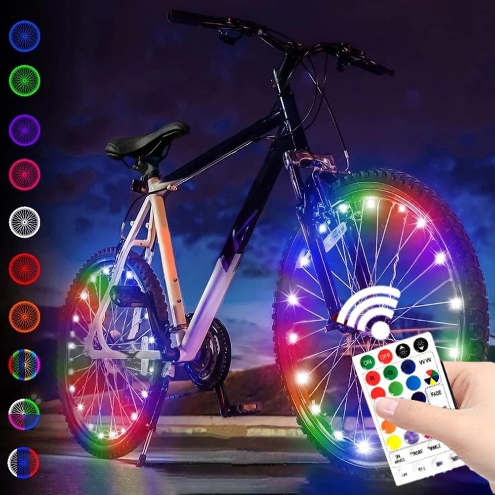 Gealach LED Bike Wheel Lights, 1-Tire Pack, Remote Control, Waterproof ...