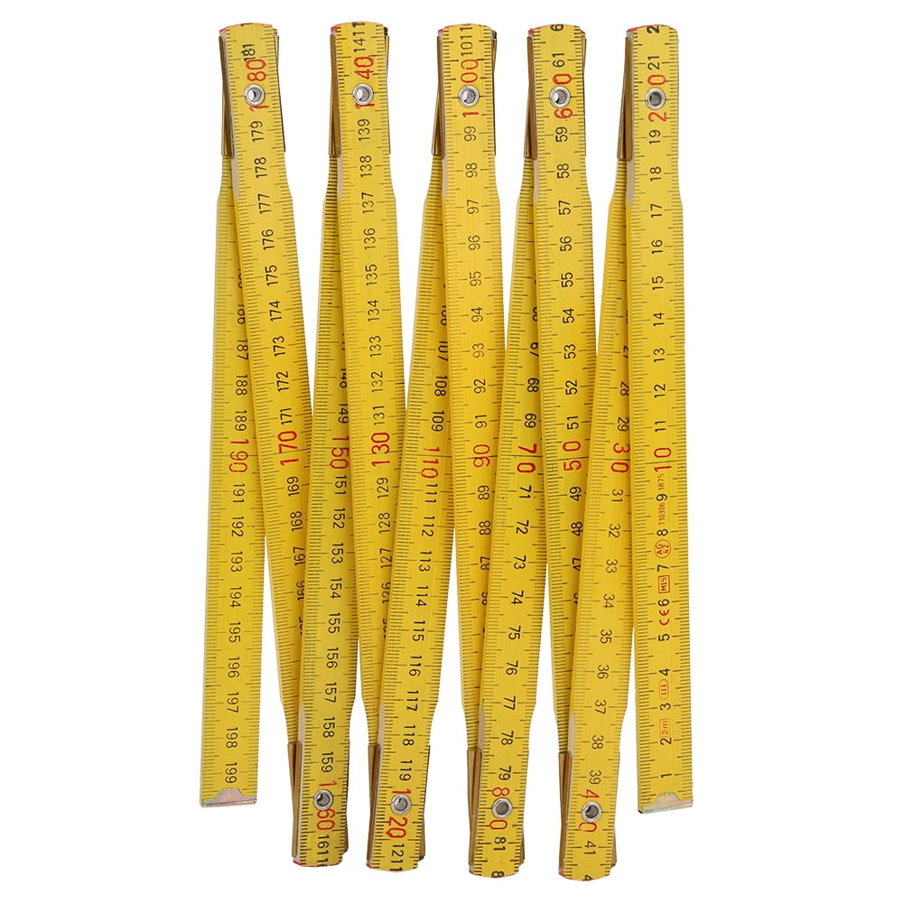 Gealach Yellow, Folding Ruler, Measures Metric and Imperial Units ...