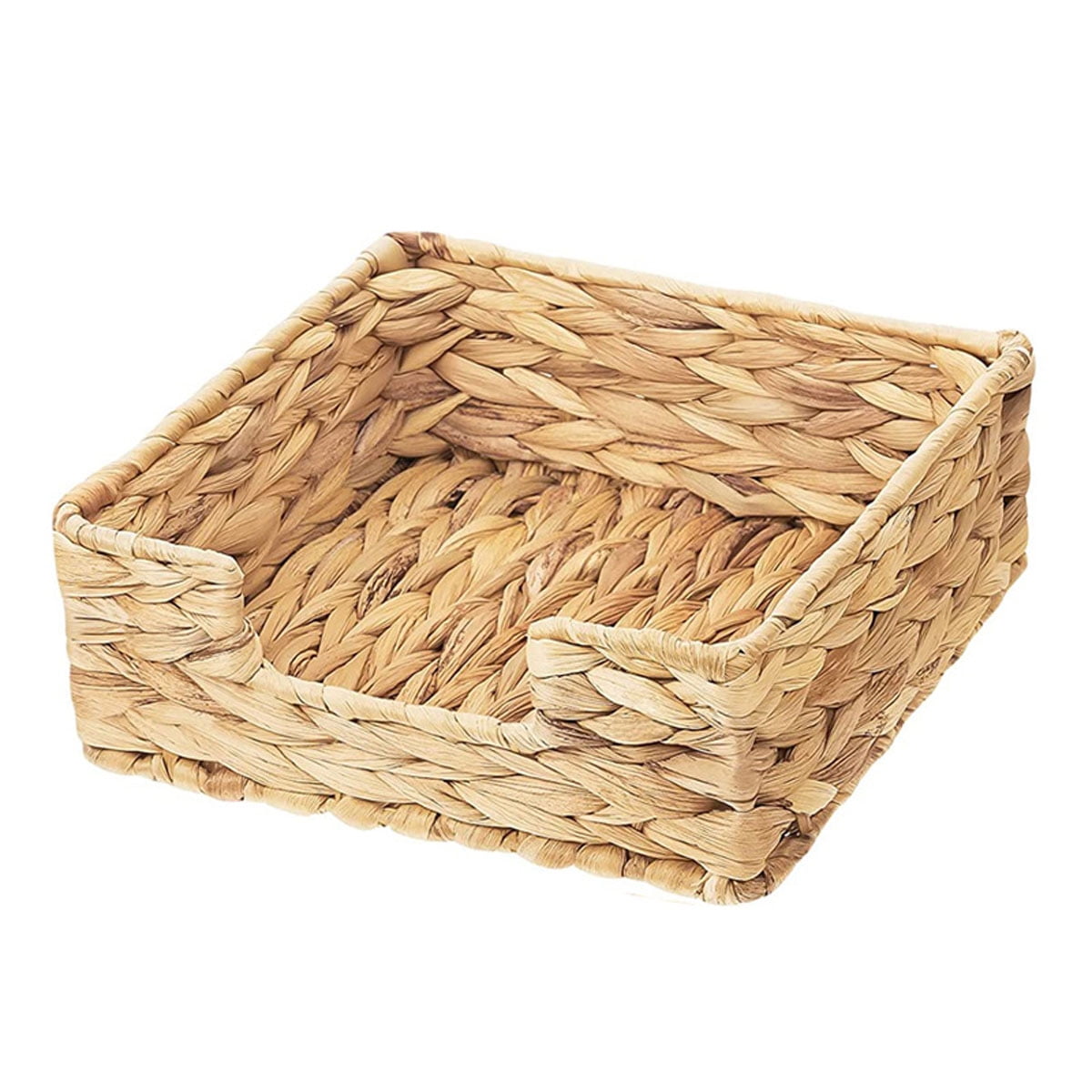 Gealach Shelf Storage Baskets, Water Hyacinth, Woven, Decorative, 7x7x2 ...