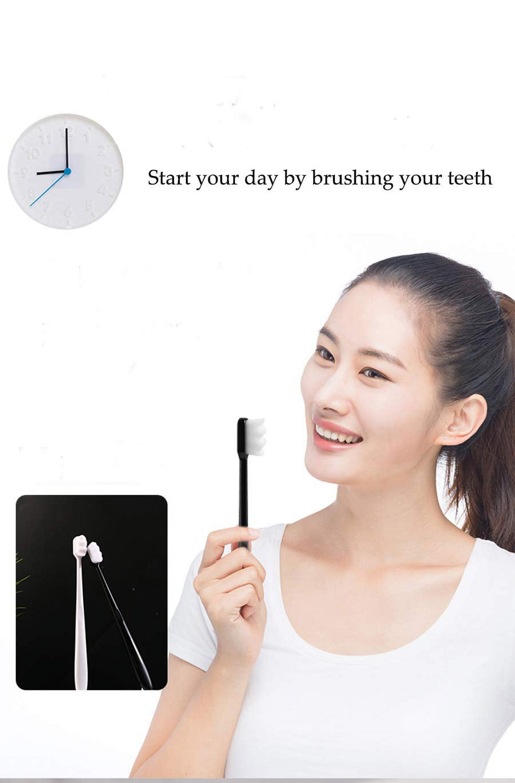 Gealach Ultra Soft Toothbrush, 2 Pack, Micro Nano Bristles, Wavy Design ...