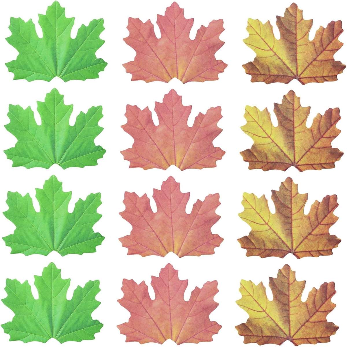 Gealach r 12-Pack Maple Leaf Message Stickers, Self-Adhesive, 3 Color ...