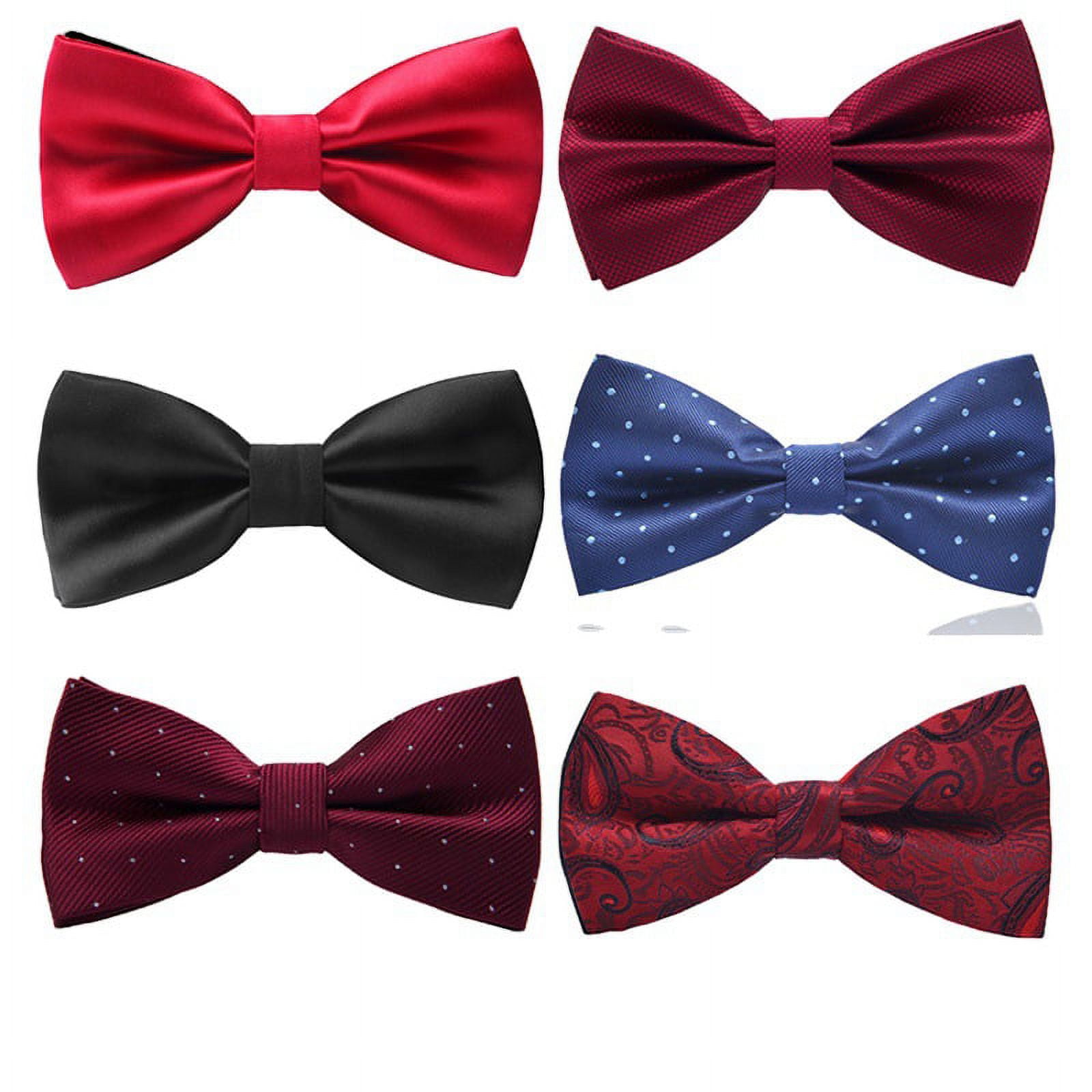 Kids Tie 5-Pack Sequin Bow Ties For Men & Boys - Adjustable Pre-Tied ...
