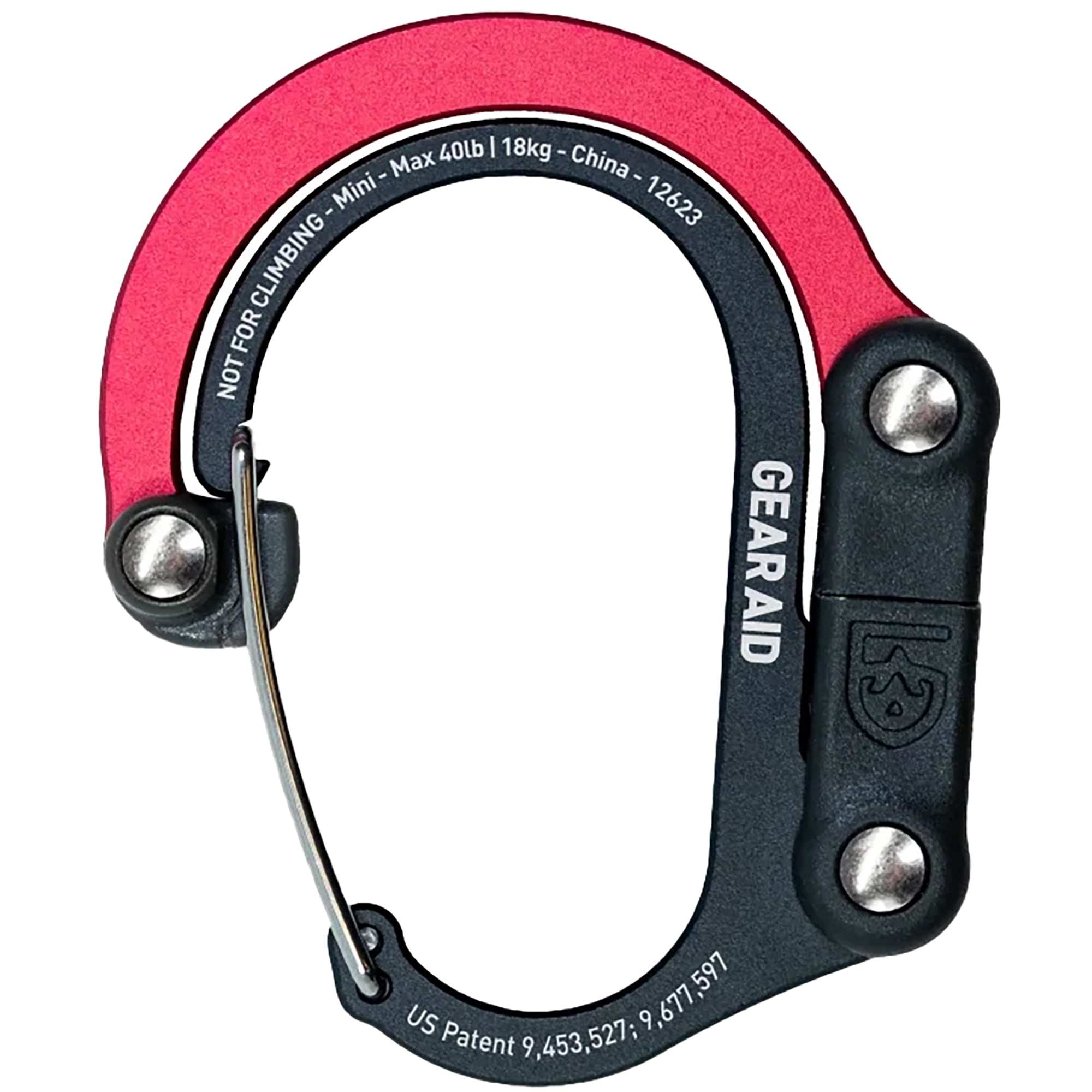 Gear Aid Heroclip Mini Hybrid Camping Gear Clip - Black/Red - Walmart.com