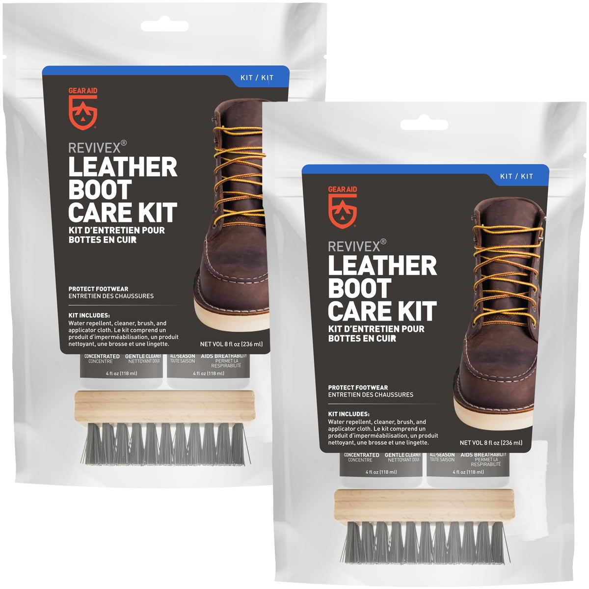 Gear Aid Revivex Leather Boot Care Kit - 2-Pack - Walmart.com