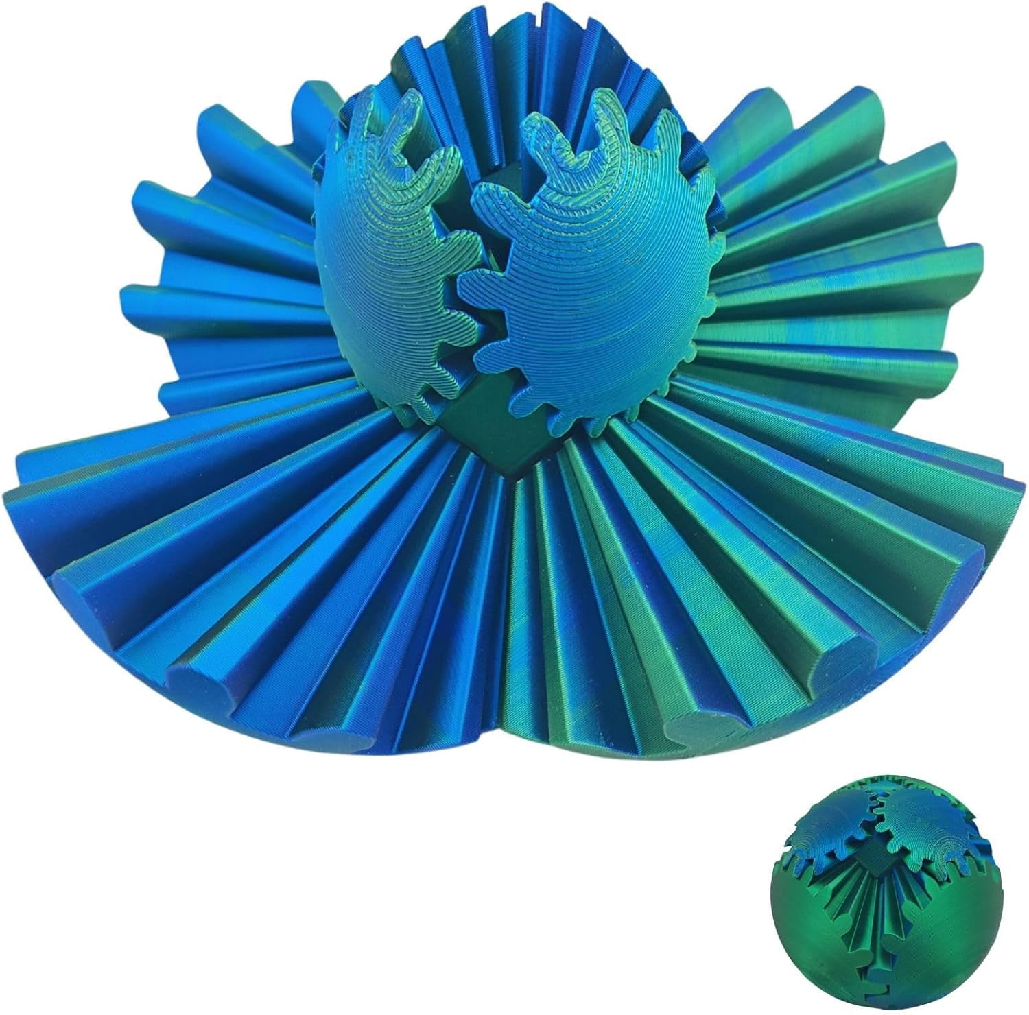 Gear Ball 3D Printed Gear Ball Fidget Toy, Spin Ball OR Cube Fidget Toy ...