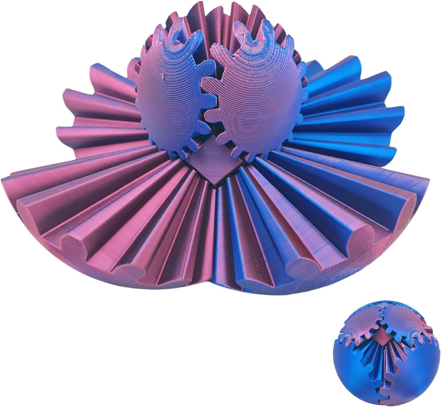 Gear Ball 3D Printed Fidget Toys, Gear Ball Spin Ball OR Cube Fidget ...