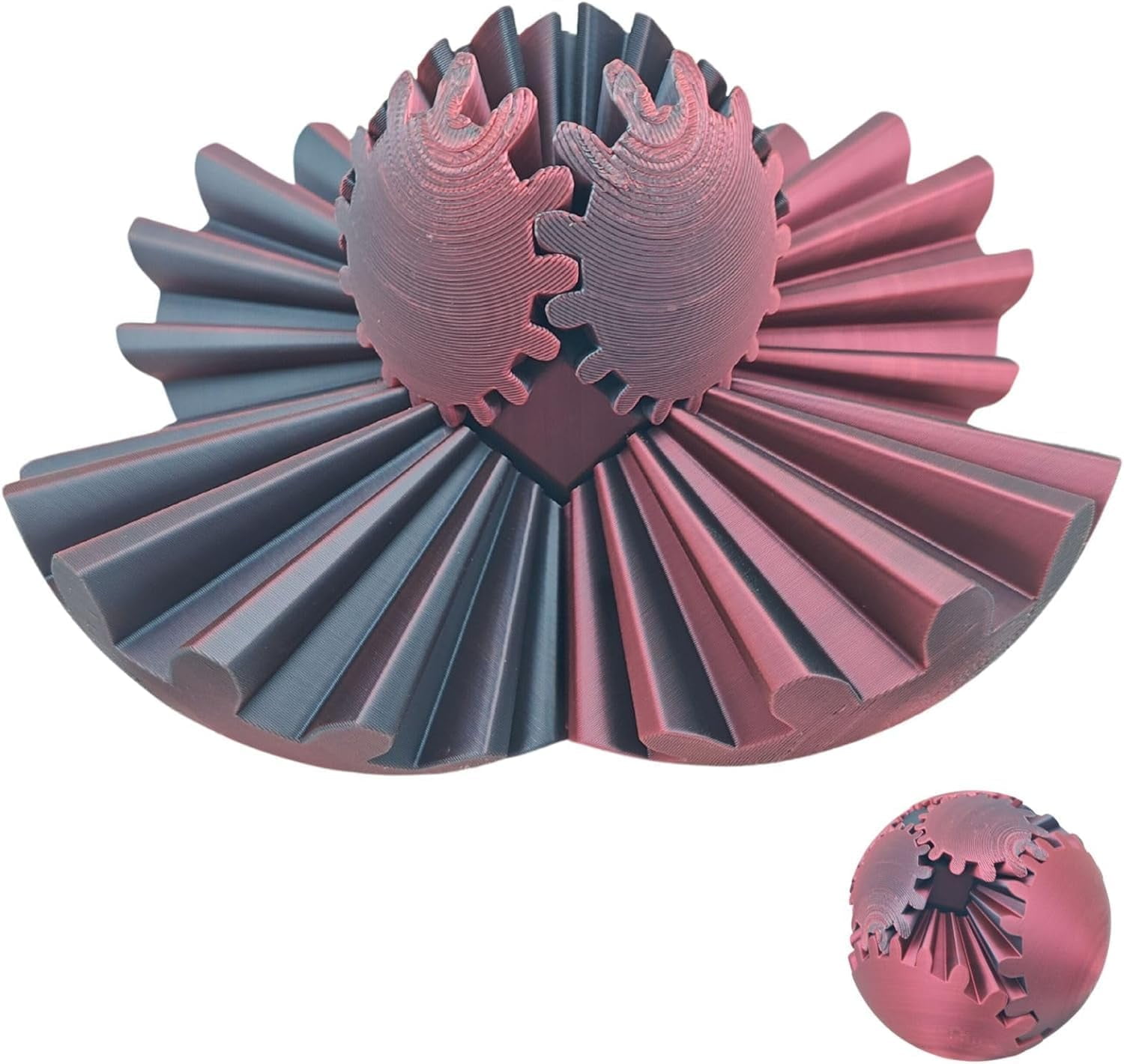 Gear Ball 3D Printed Fidget Toys, Gear Ball Spin Ball OR Cube Fidget ...