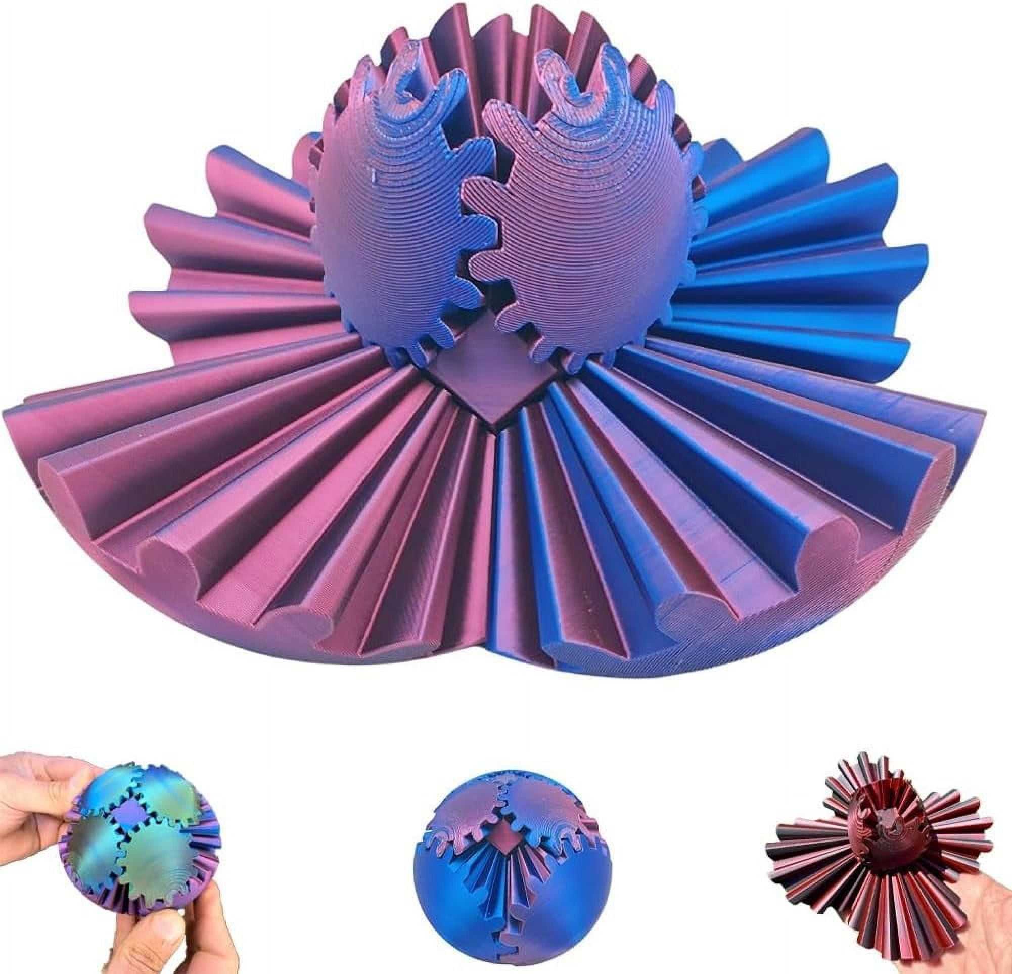 Gear Ball 3D Printed Gear Ball Spin Ball OR Cube Fidget Toy, 2024 Gear ...