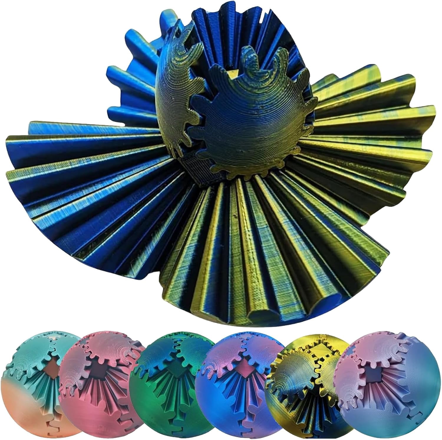 Gear Ball 3D Printed Gear Ball Spin Ball OR Cube Fidget Toy,3D Printed ...