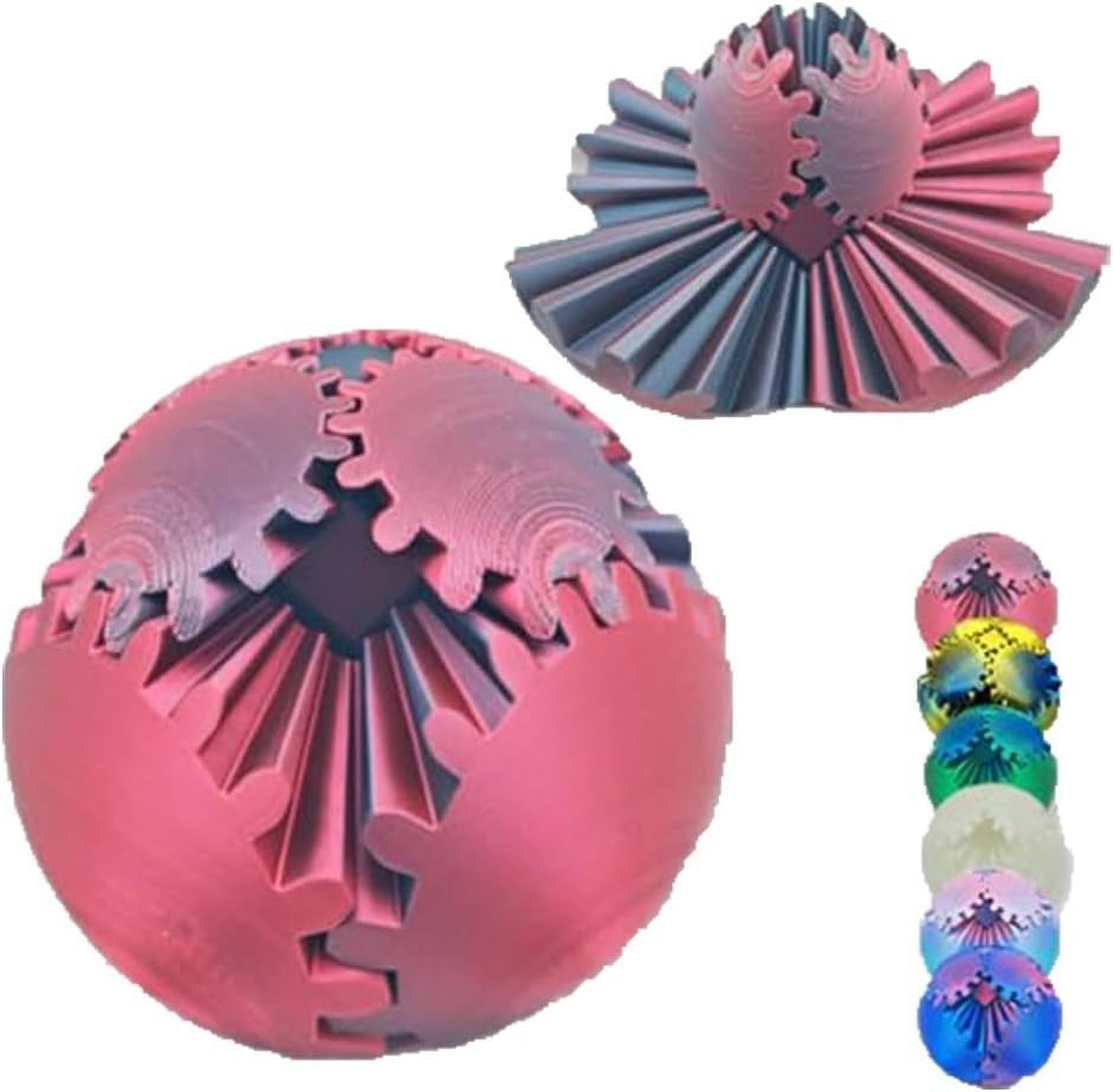 Gear Ball 3D Printed Gear Ball Spin Ball or Cube Fidget Toy, Gear ...