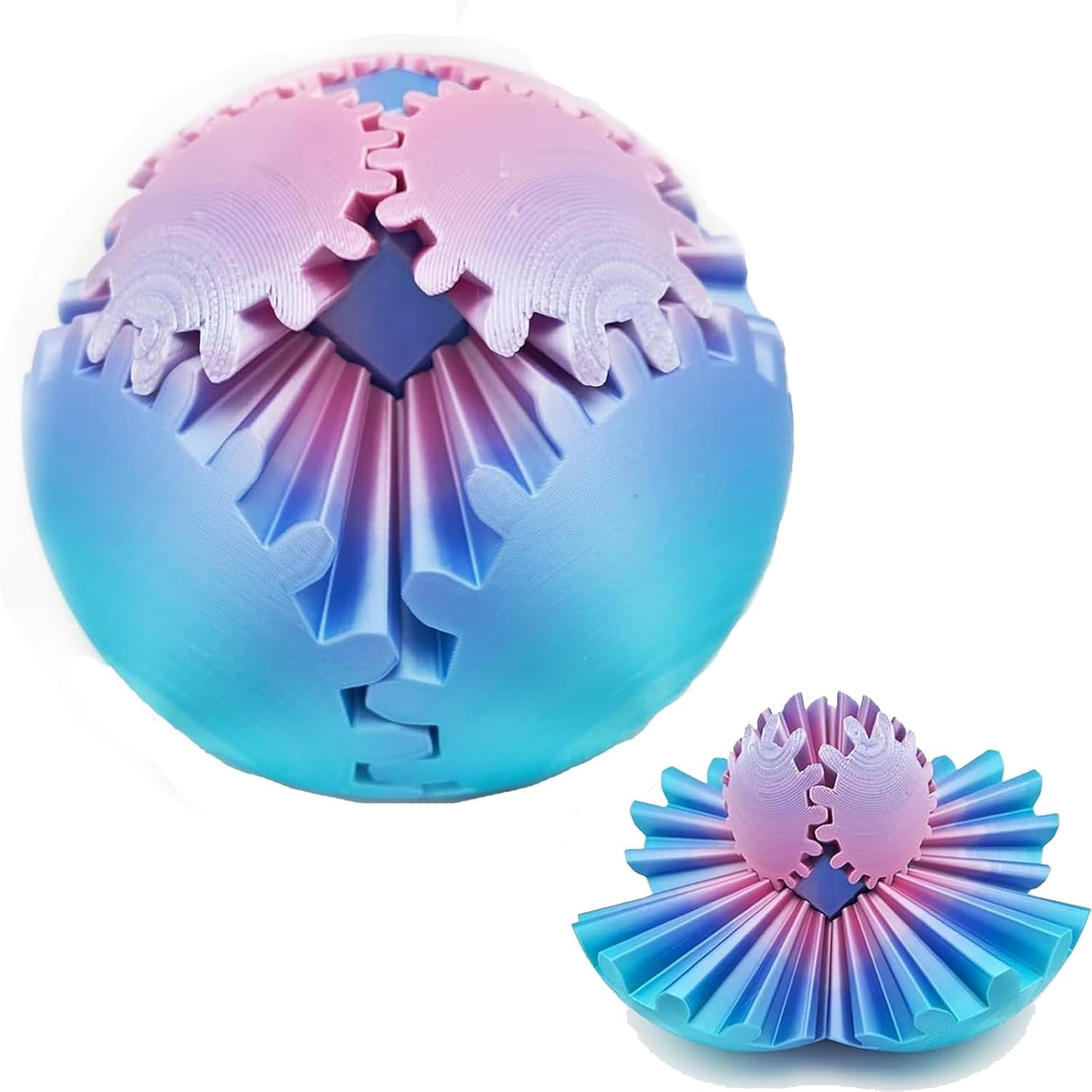 Gear Ball 3D Printed Gear Ball Spin Ball OR Cube Fidget Toy, Gear ...