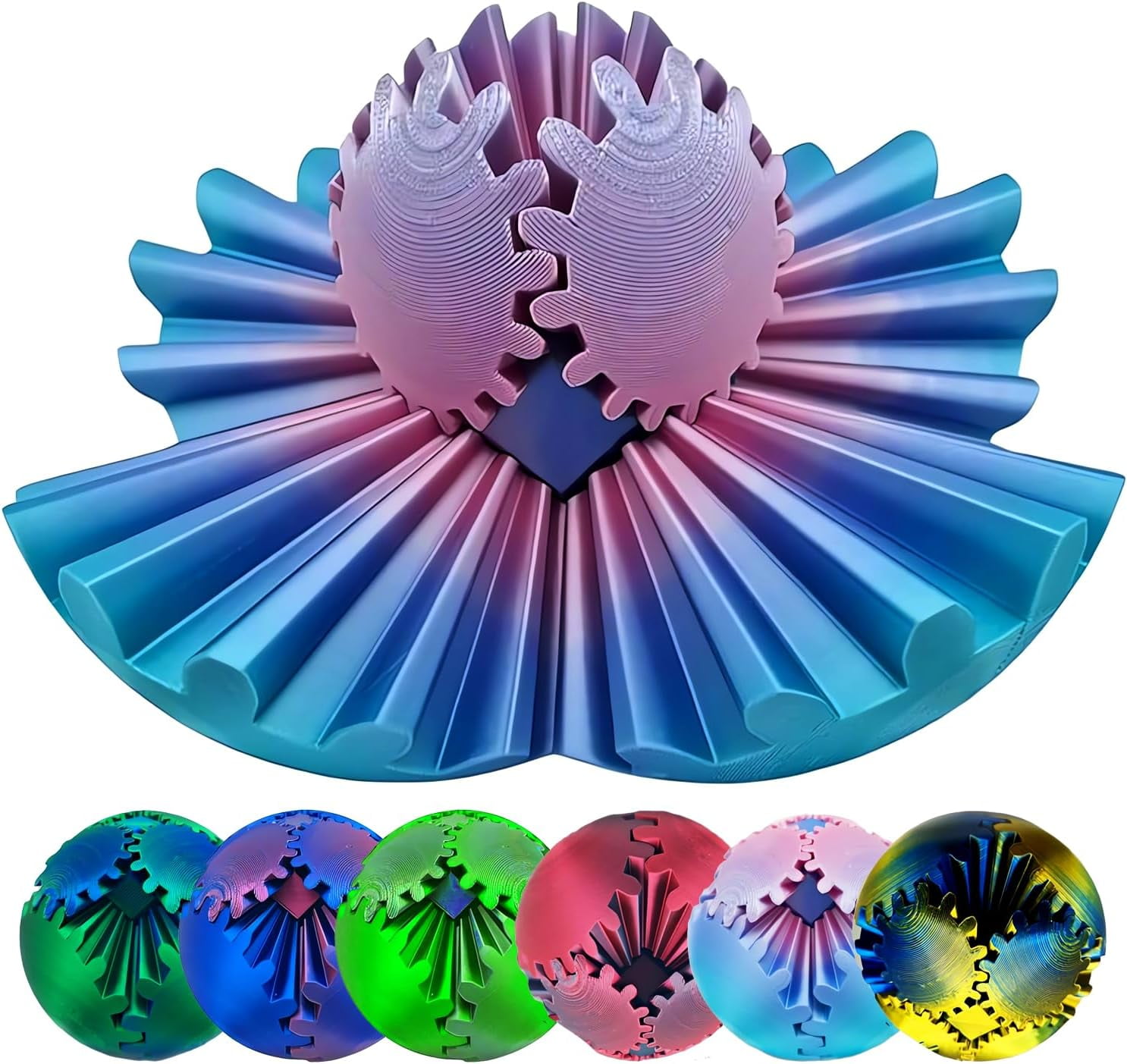 Gear Ball 3D Printed Gear Ball Spin Ball or Cube Fidget Toy Relieving ...