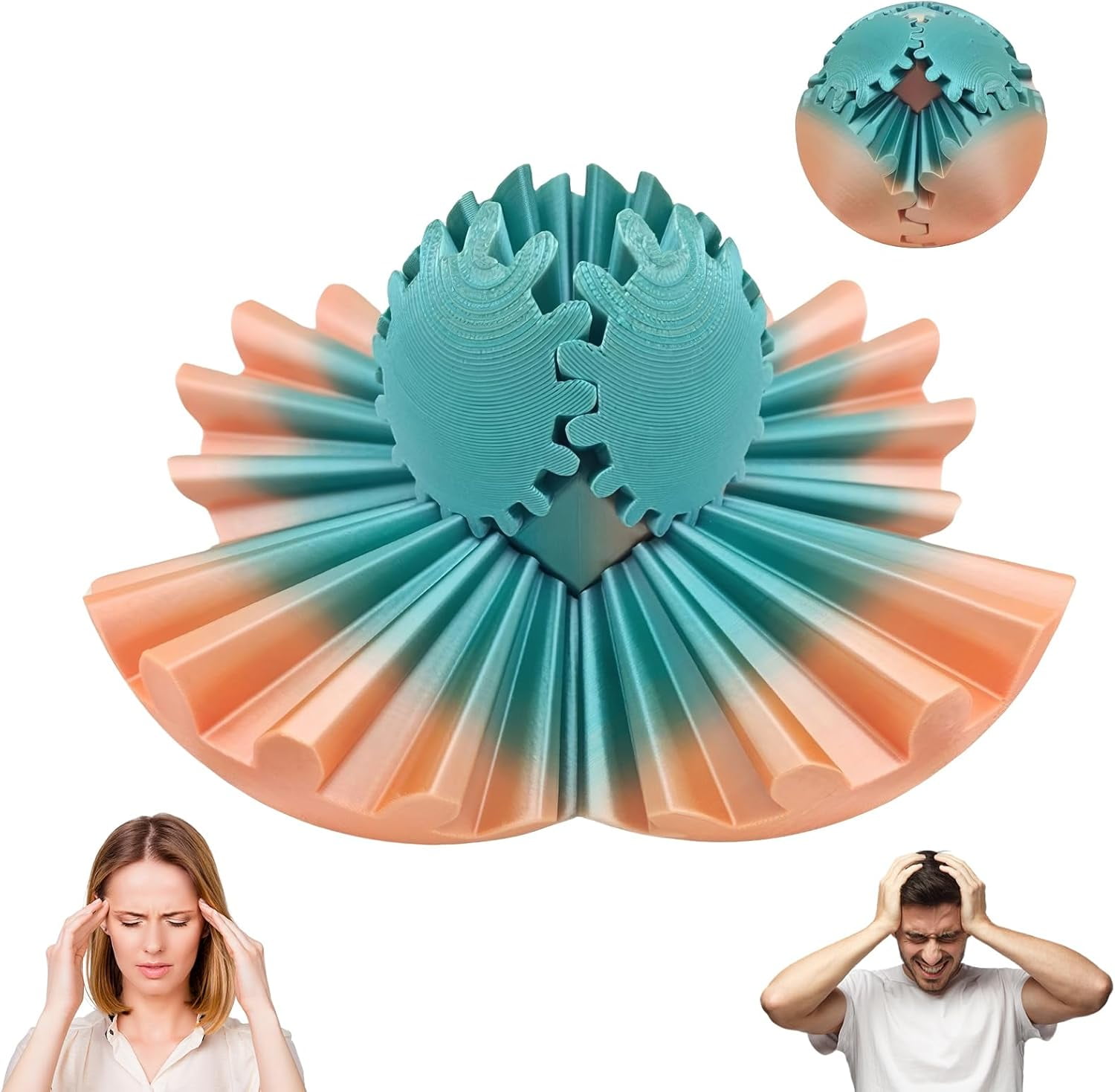 Gear Ball 3D Printed Gear Ball Spin Ball or Cube Fidget Toy, GearSphere ...