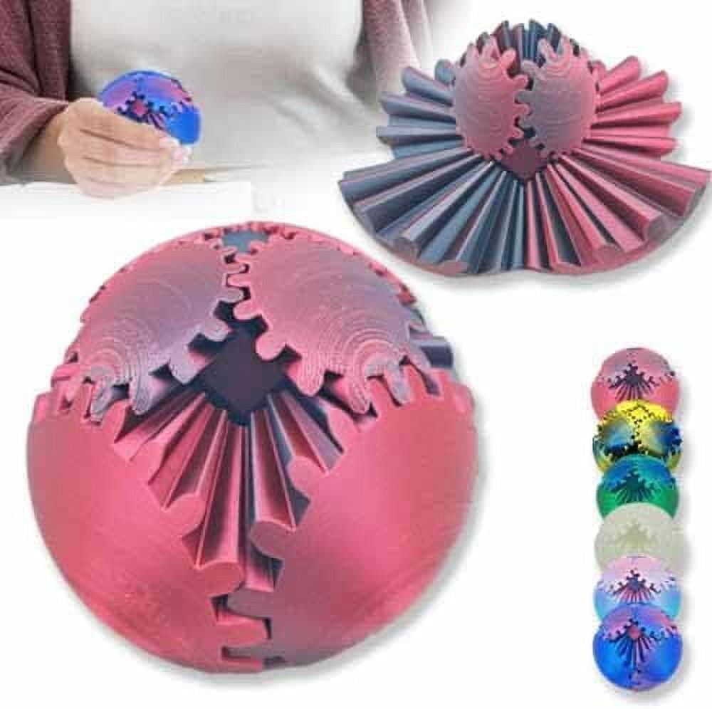 Gear Ball 3D Printed Gear Ball Spin Ball OR Cube Fidget Toy - Perfect ...