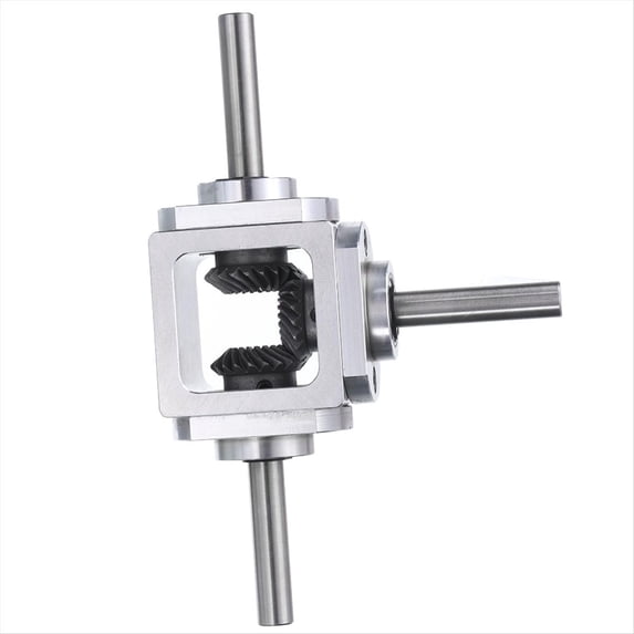 Gear-Box 90 Degree Right Angle Bevel- 1:1 Reversing Double Output Shaft ...