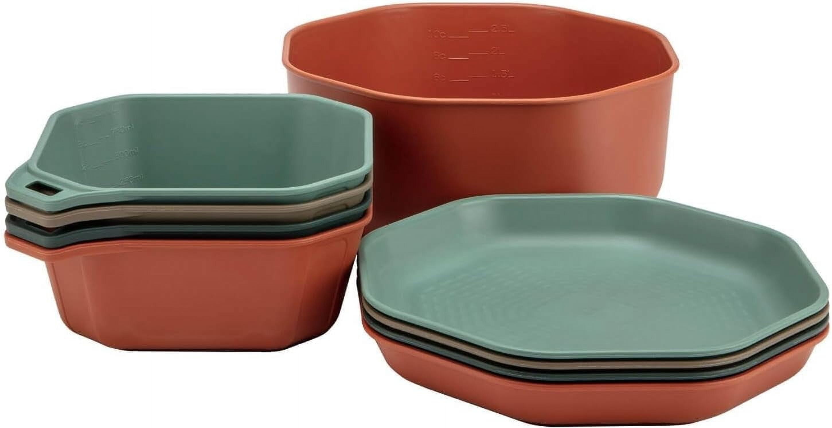 Gear ComplEAT Tableware Set - Polypropylene Camping Cookware - Portable ...