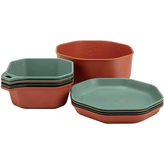Gear ComplEAT Tableware Set - Polypropylene Camping Cookware - Portable ...