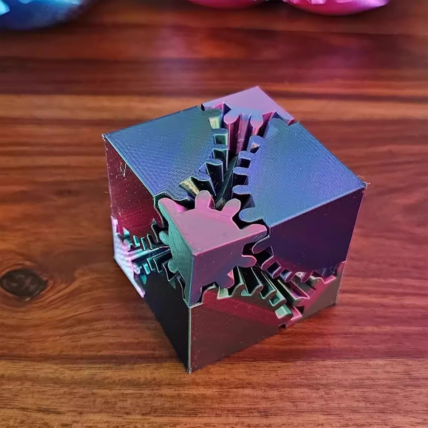 Gear Cube 3D Printed Gear Ball,Spin Ball or Cube Fidget Toy,Gear Ball ...