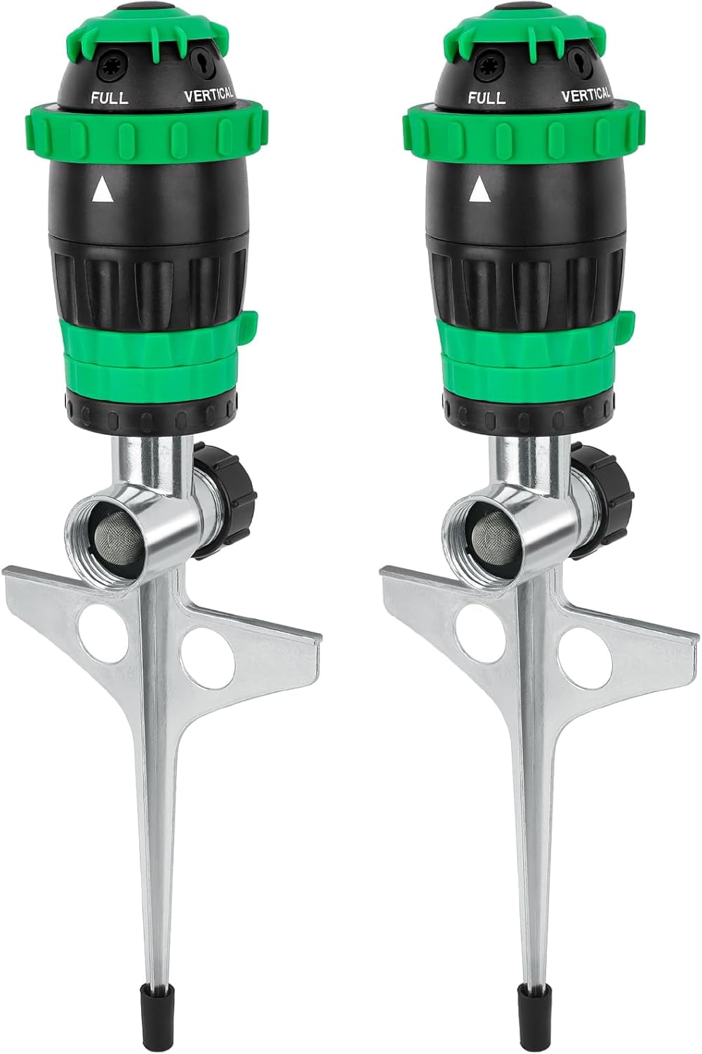 Gear Drive Sprinkler with Metal Spike Base, 5-Pattern Heavy Duty ...