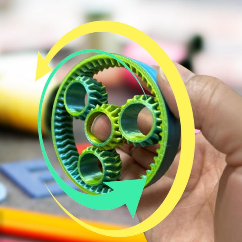 Gear Gyroscope 3D Printed Gear Sphere Cube Fidget Toy Gear Chain Gyro ...