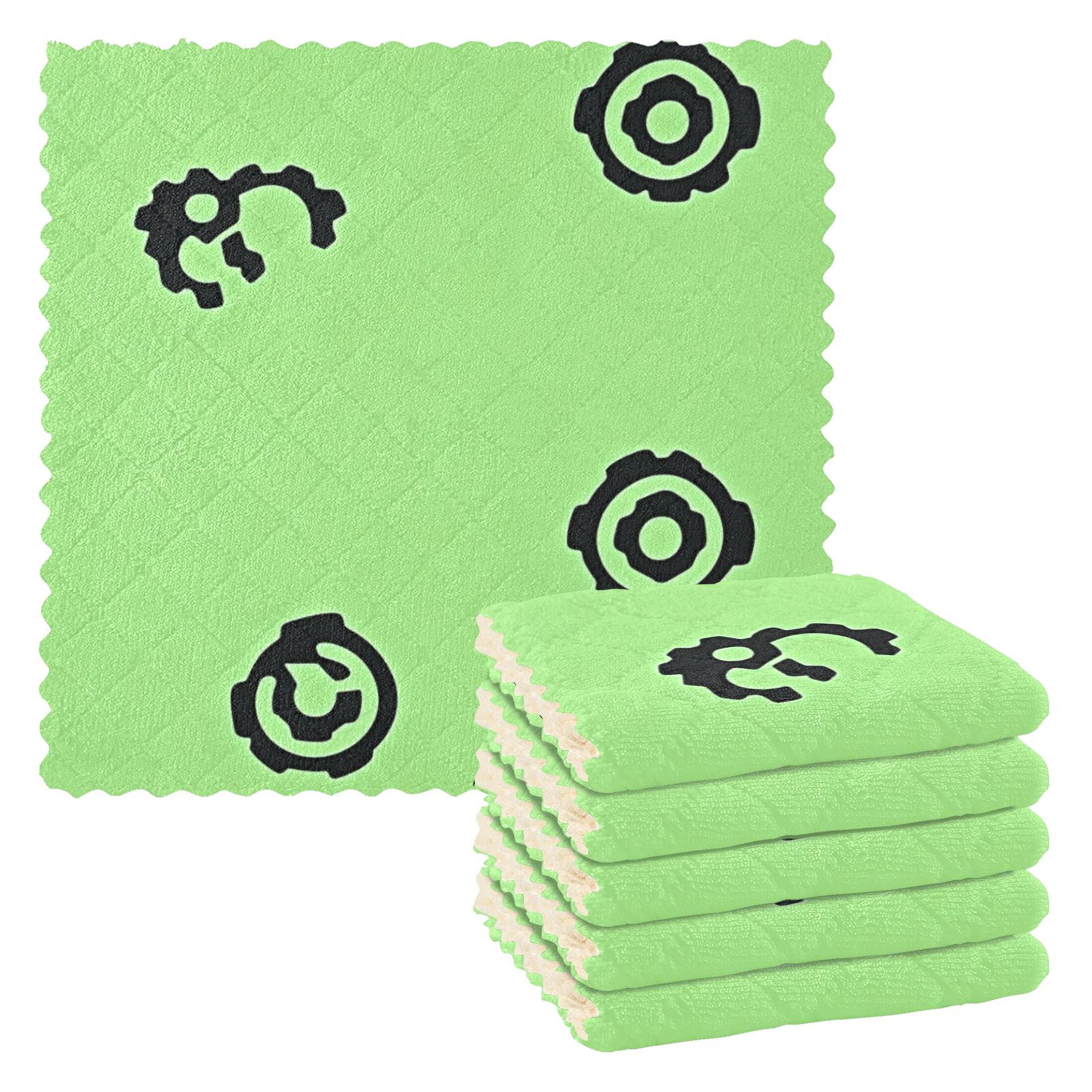 Gear Icons Design 6 Pack Kitchen Cleaning Cloths 11'' x 11'', Super ...