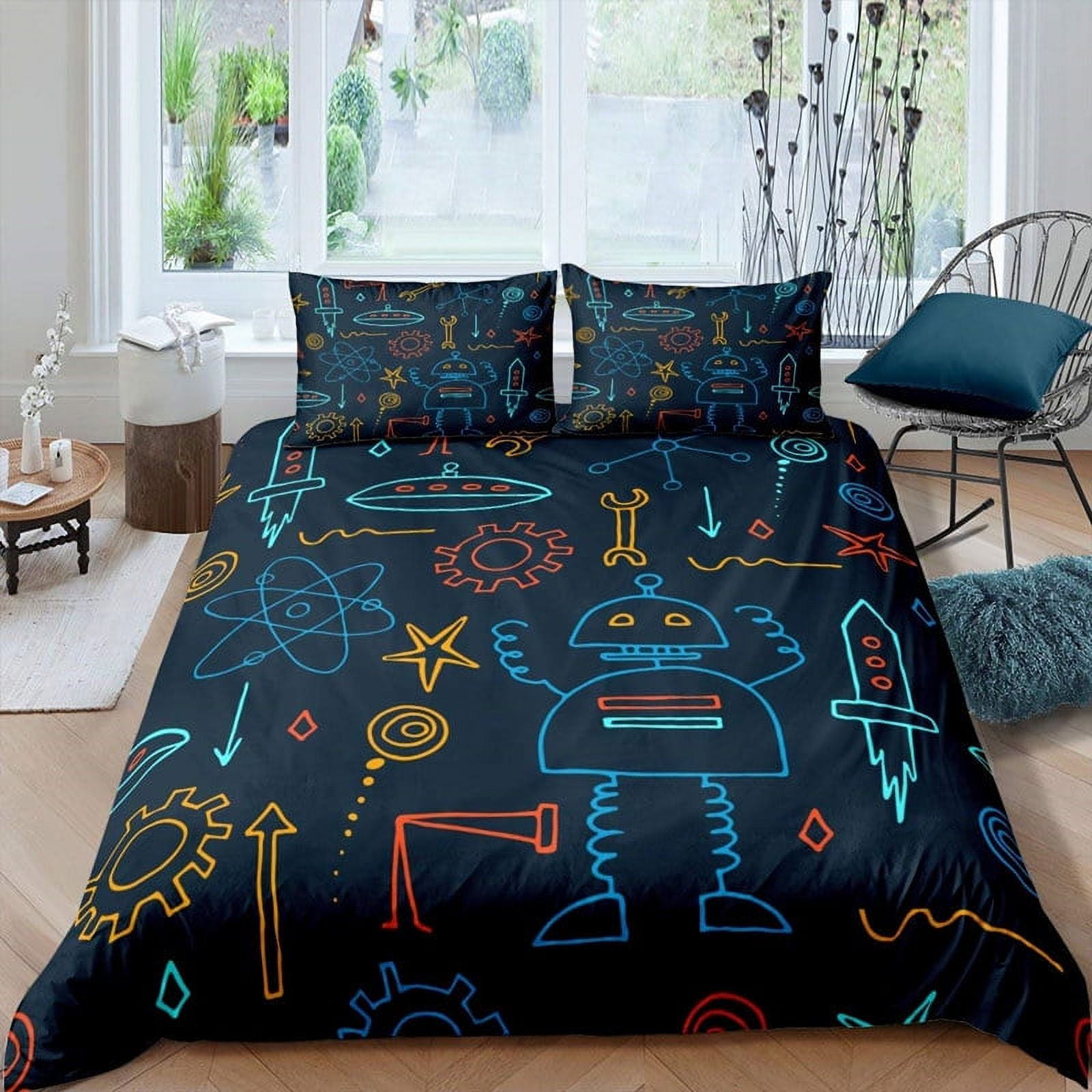 Gear Machine Science Bedding Set Steampunk Duvet Cover Clock Theme ...