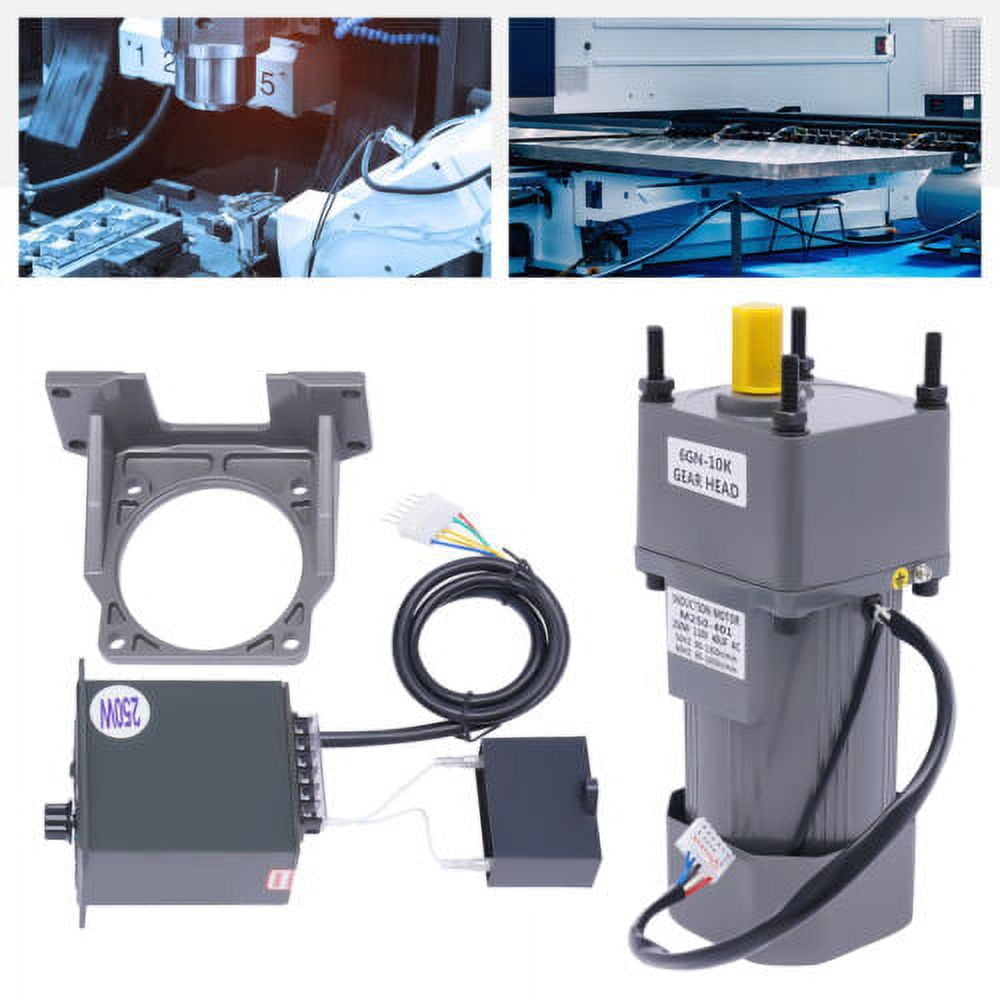 Gear Motor Single-Phase AC110V 135RPM High Torque Variable Speed ...