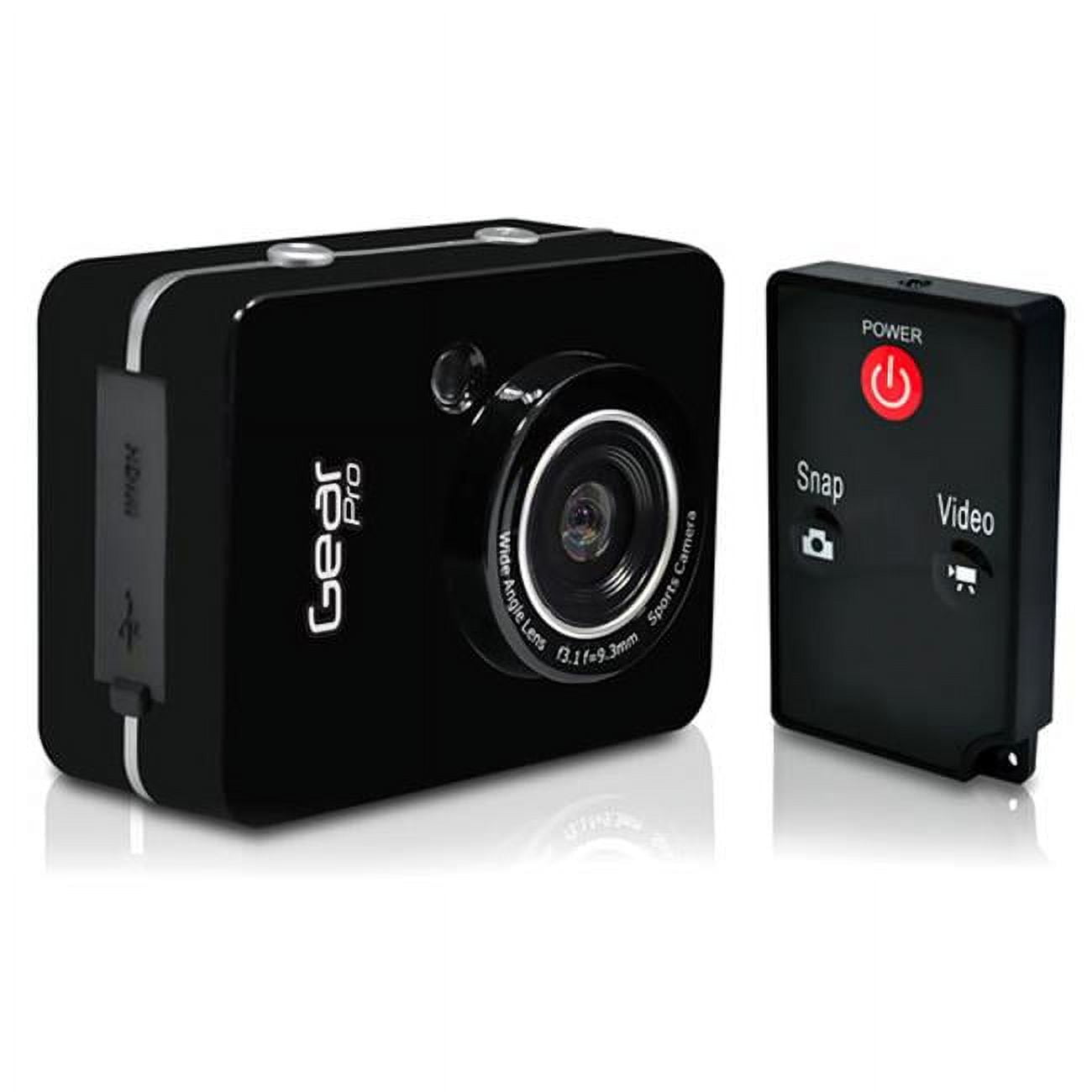Pyle GDV285BK Gear Pro HD 1080P Action Camera Hi-Res Digital Camera ...
