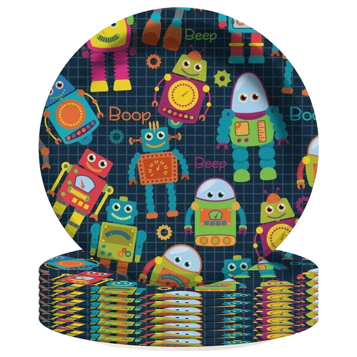 Gear Robot Plates Birthday Decorations Party Supplies Tableware ...