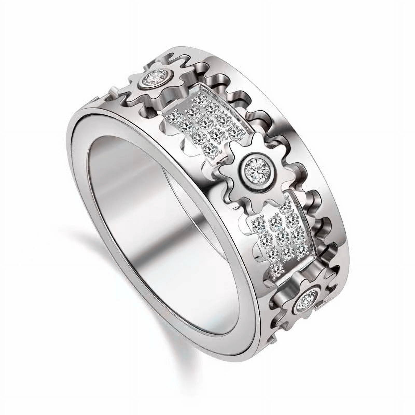 Gear Rotating Ring Men's and Women's Gear Ring Transfer Ring Couple ...