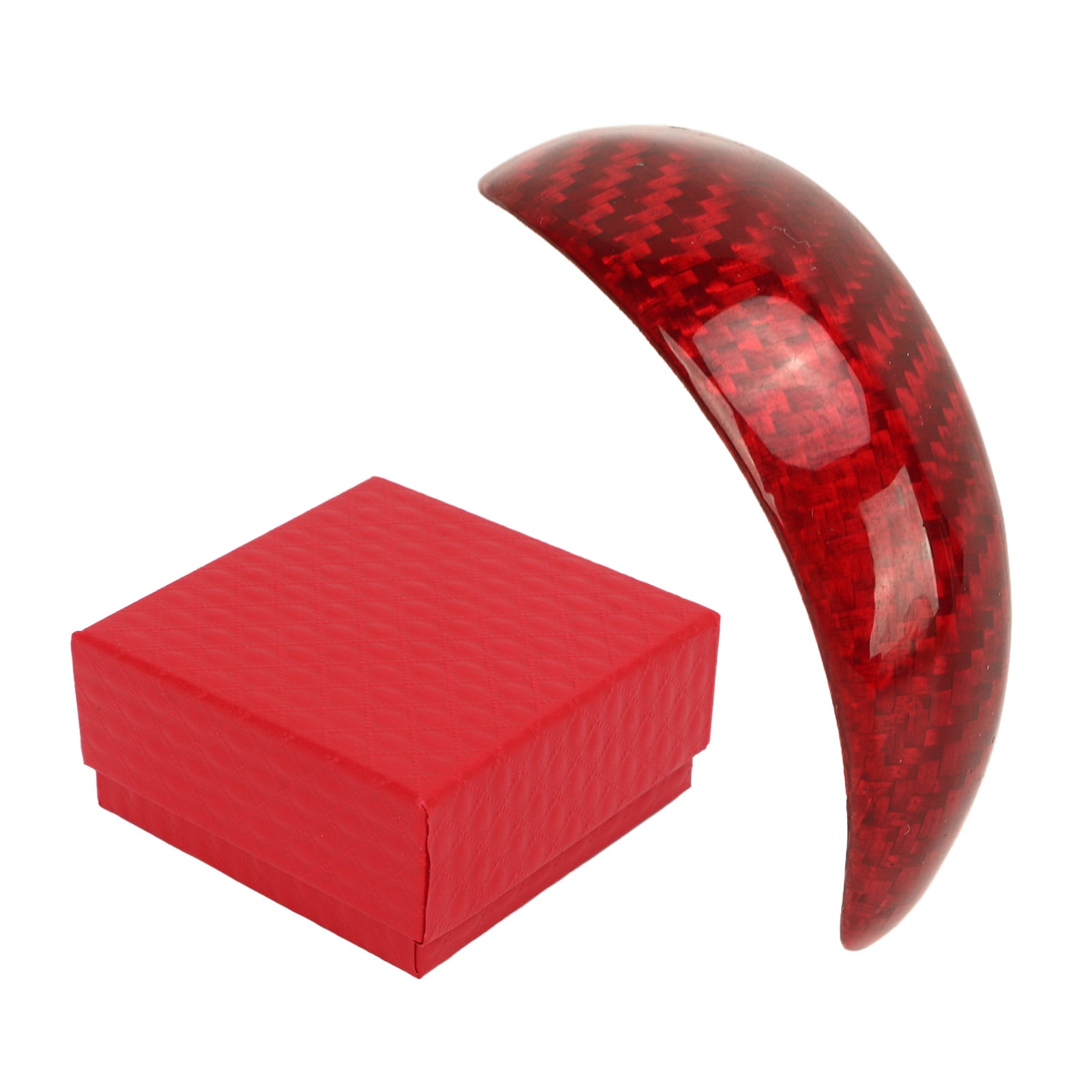 Gear Shift Knob Cover Red Red Carbon Fiber Shifter Lever Head Trim ...