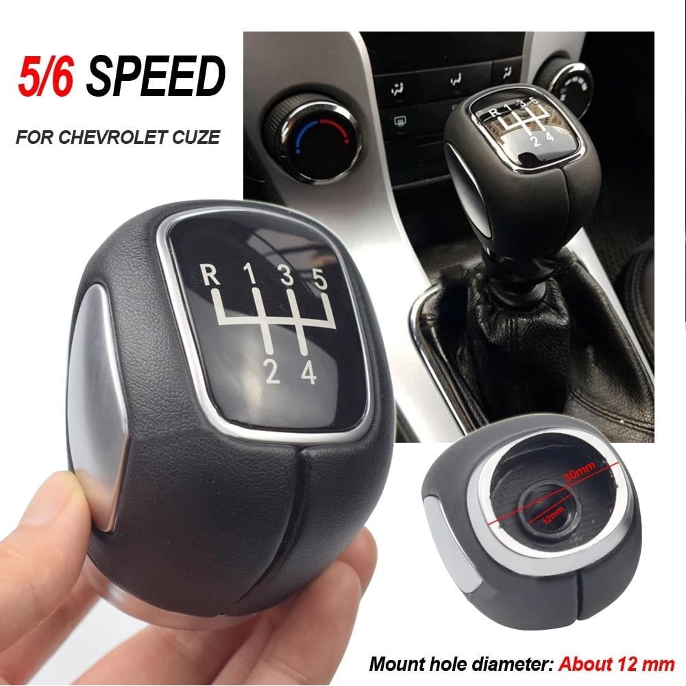 Gear Shift Knob Lever Handball Black Leather for Chevrolet for Cruze 5 ...