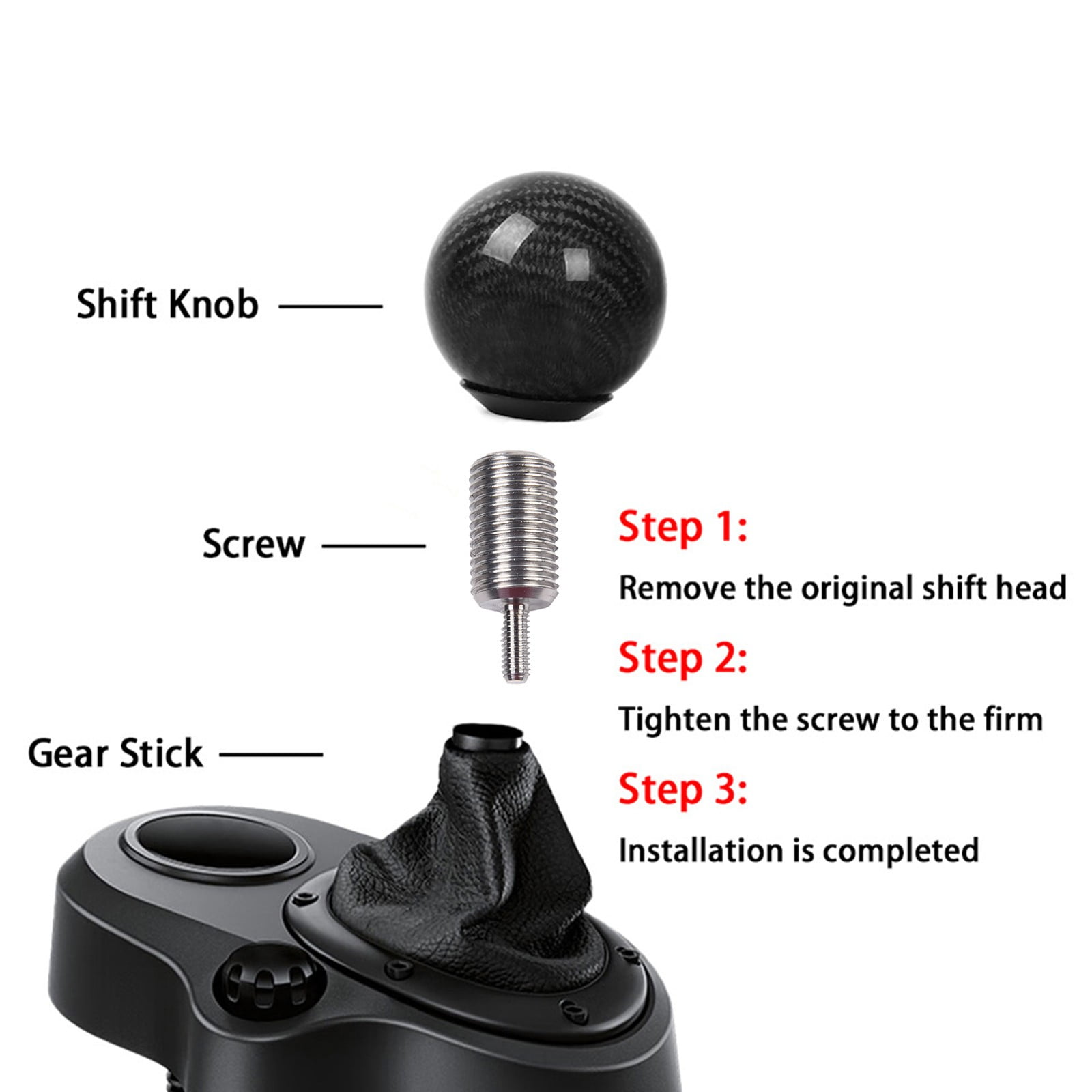 Gear Shifter Adapter Screw For Logitech G29 G923 M12*1.25 Gear Shift ...