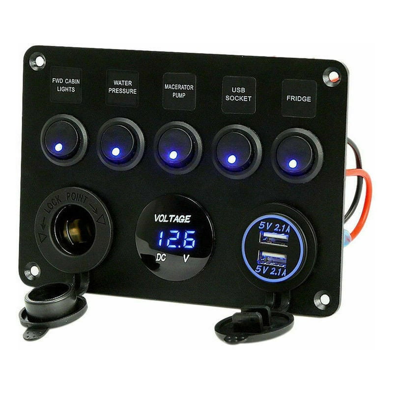 Gear Toggle Switch Panel, Dual Usb Socket Charger? T 12V Socket Led ...