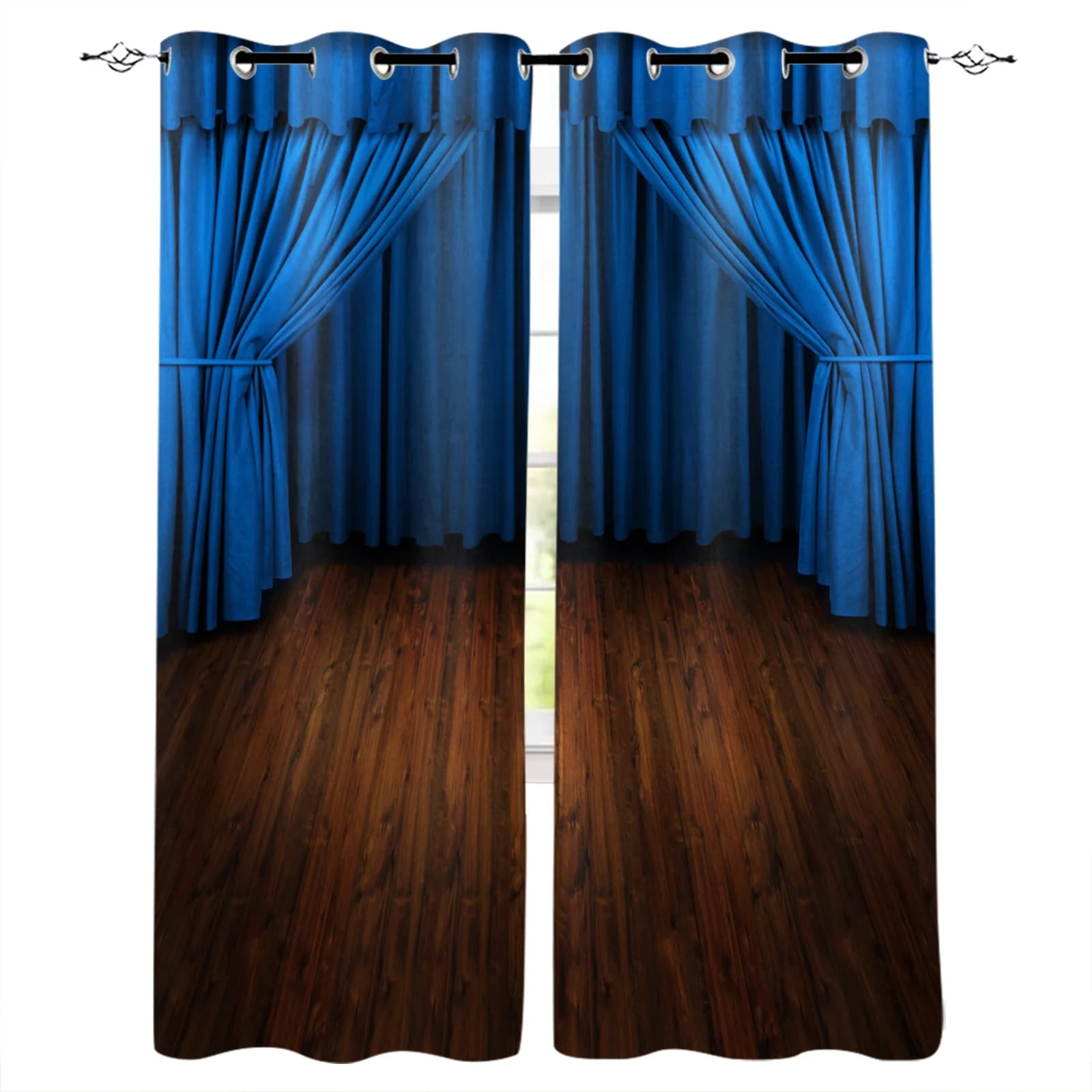 Gear Wood Board Texture Retro Luxury Home Curtains Modern Home Supplies ...