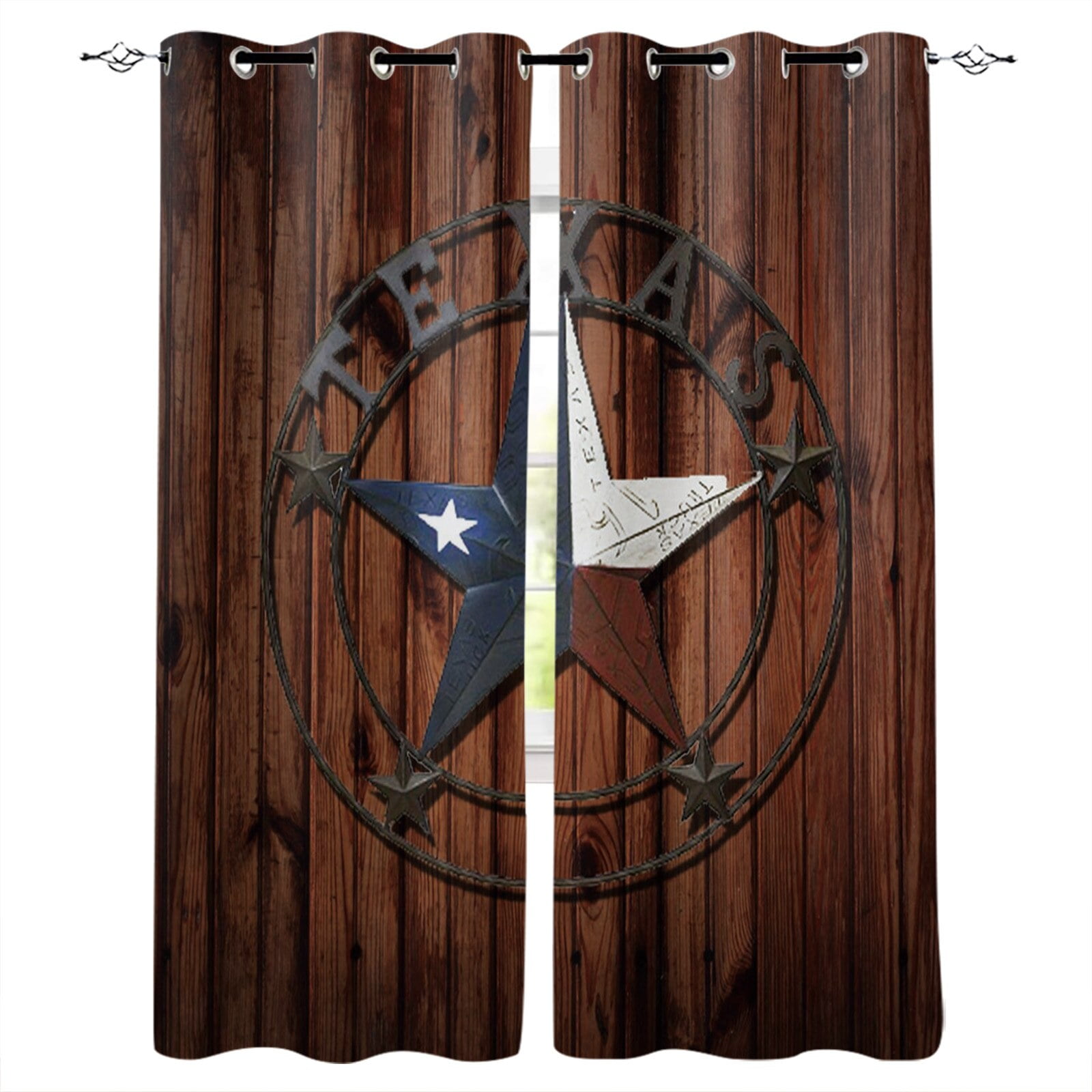 Gear Wood Board Texture Retro Luxury Home Curtains Modern Home Supplies ...