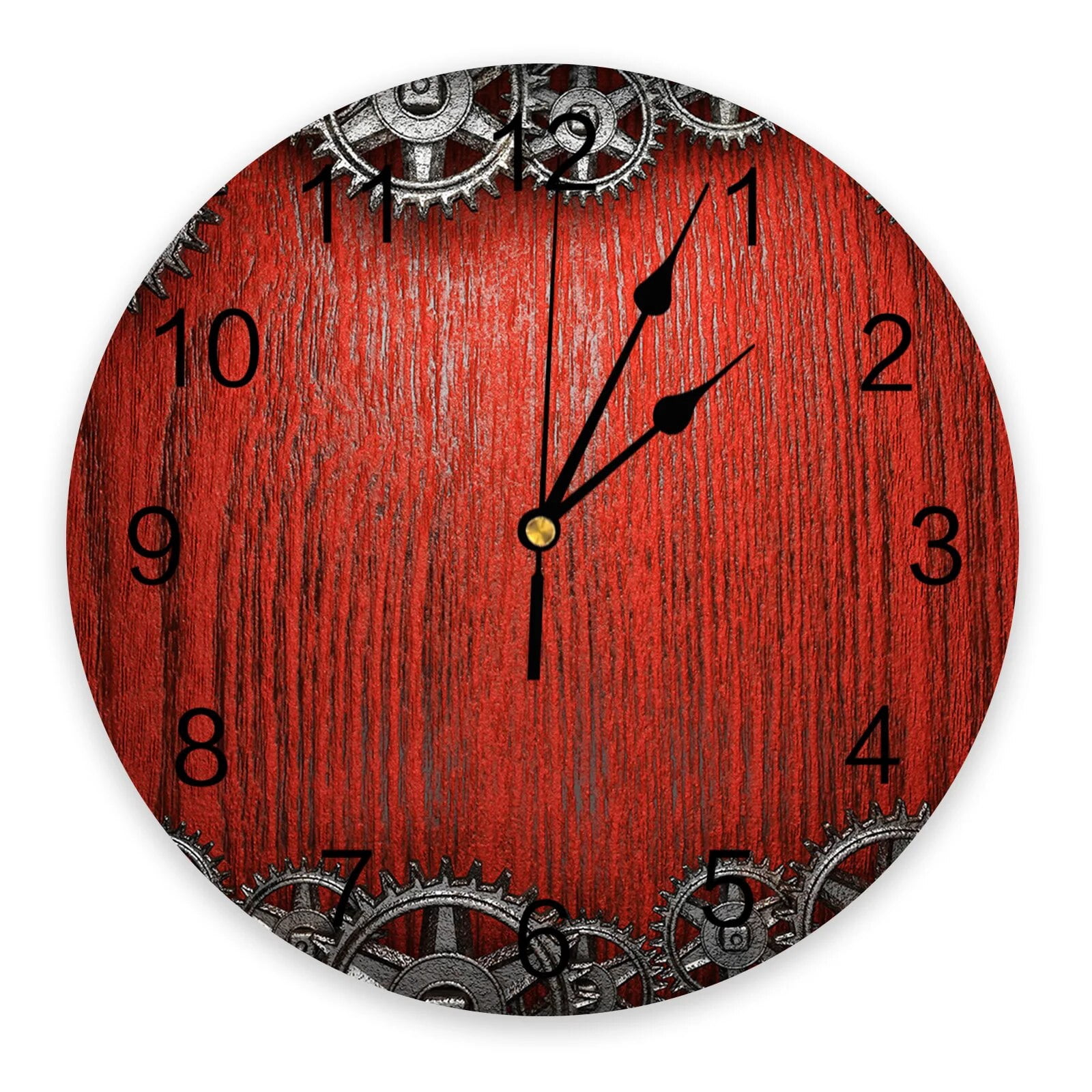 Gear Wooden Board Clocks Wall Home Decor Modern Kitchen Room Bedroom ...